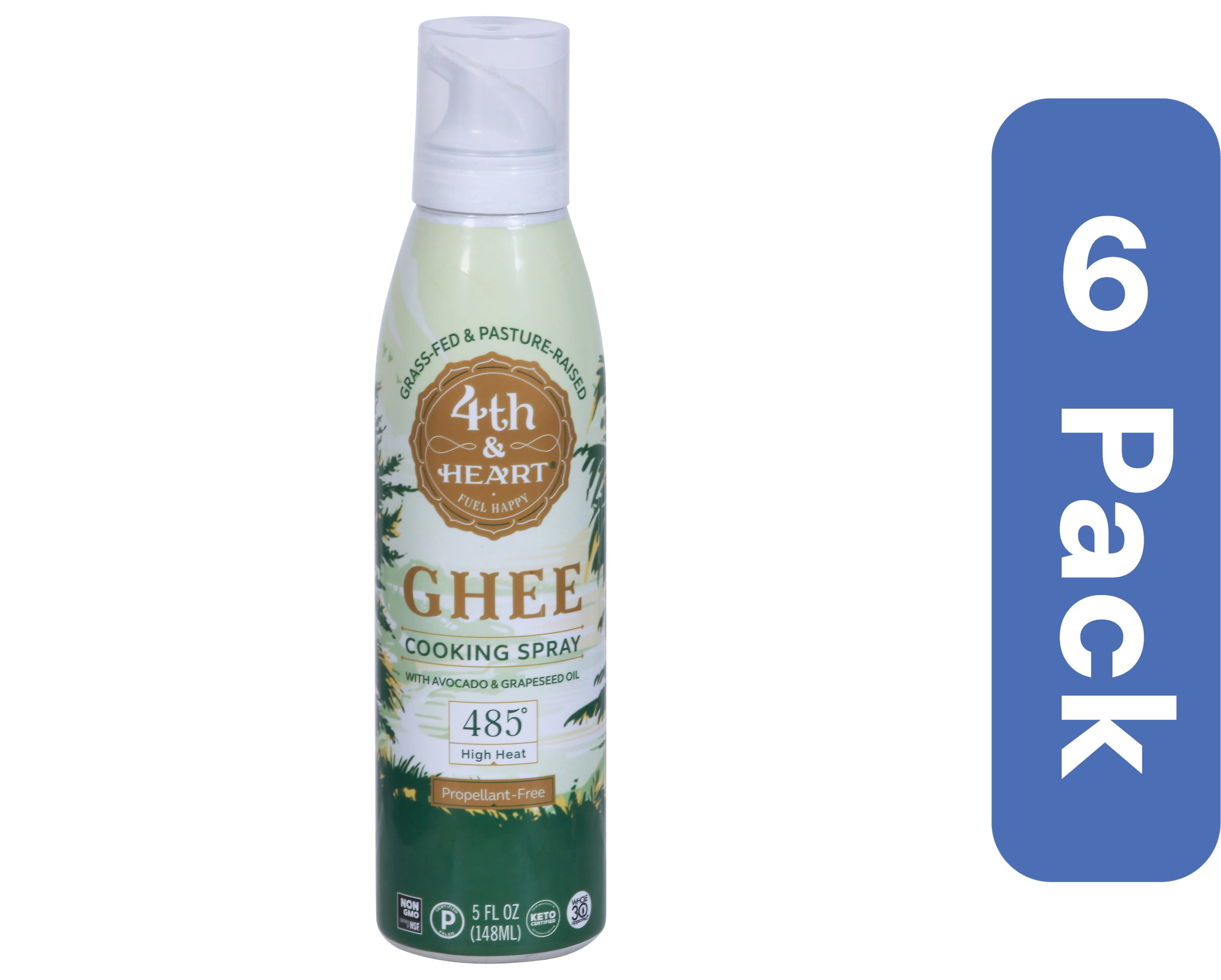 4th Heart Ghee Oil High Heat Original Spray 5 fl oz (Pack Of 6 ...