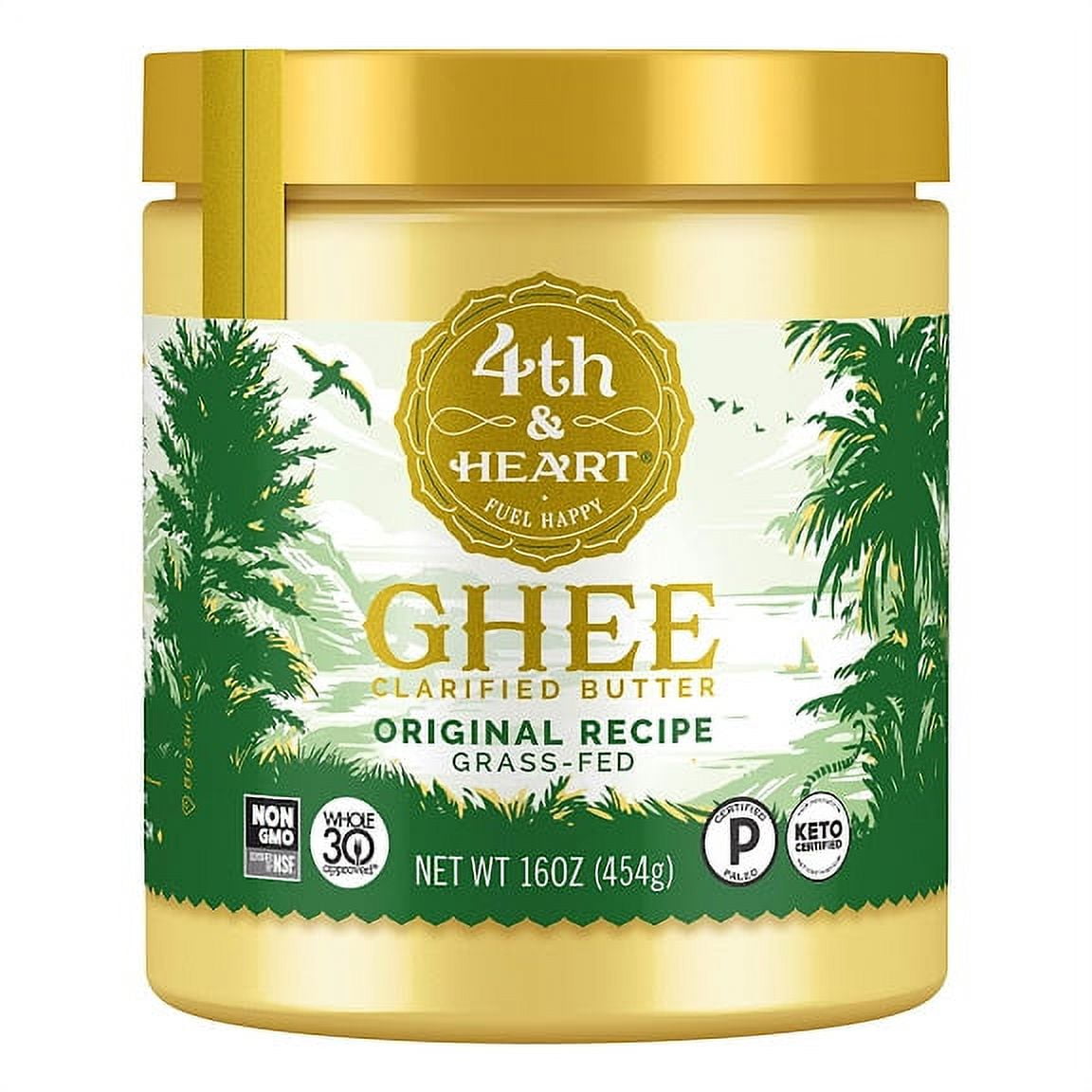 4th & Heart Original Grass-Fed Ghee, Keto, Pasture Raised, Non-GMO ...