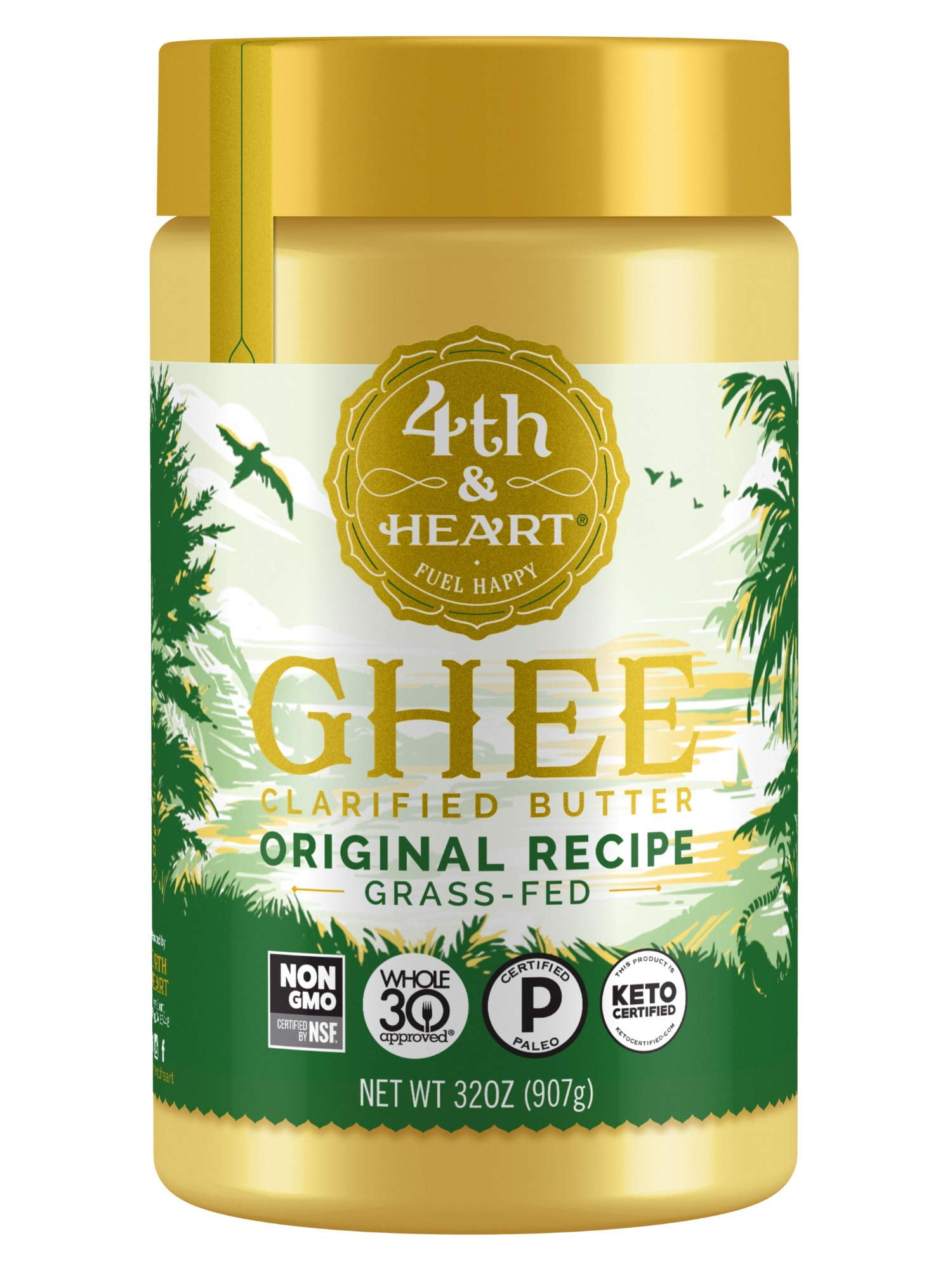 4th & Heart Original IEF31 Grass-Fed Ghee, Clarified Butter, Keto ...
