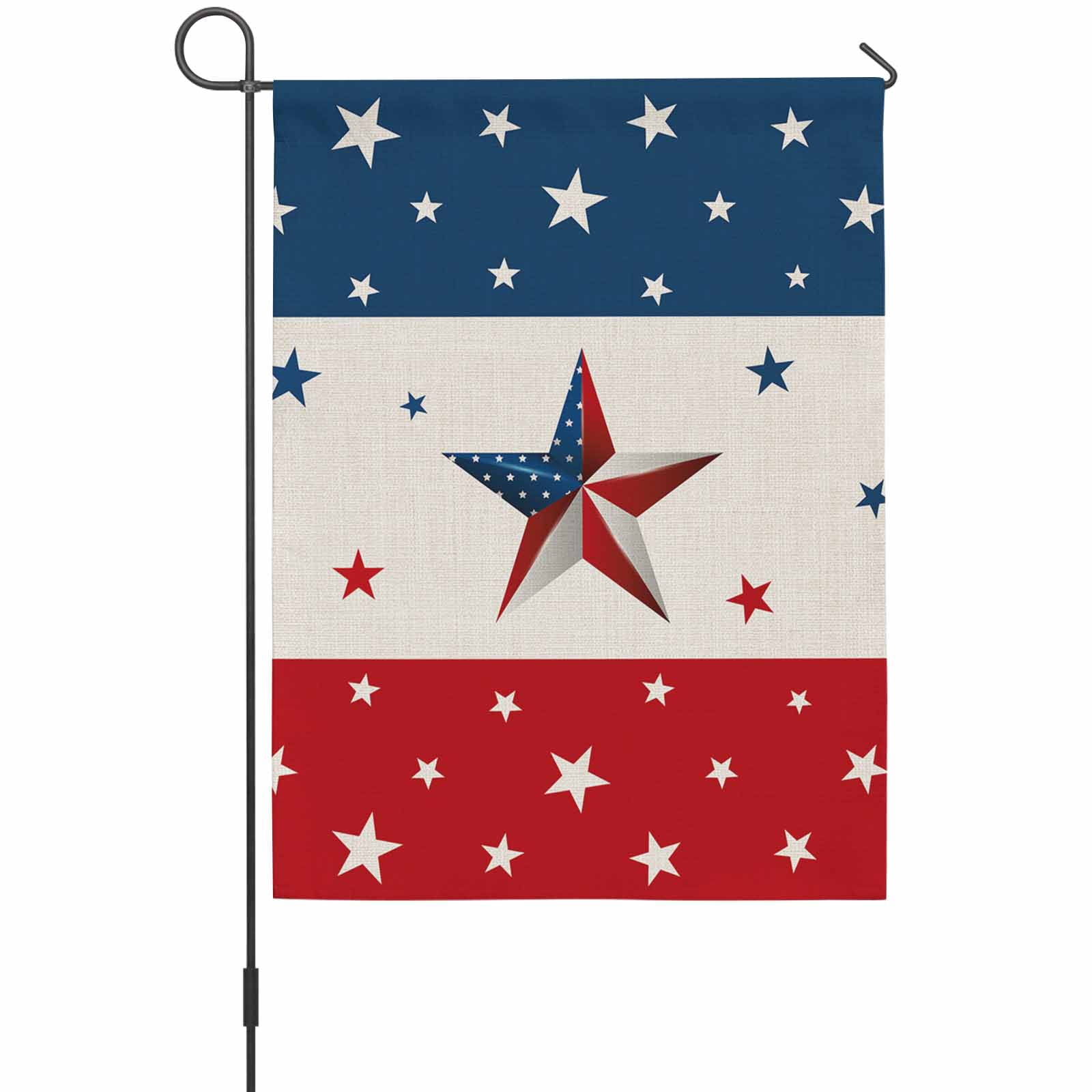 4th of House Flag 28 x 40 Inches, July American Star Red and Blue ...