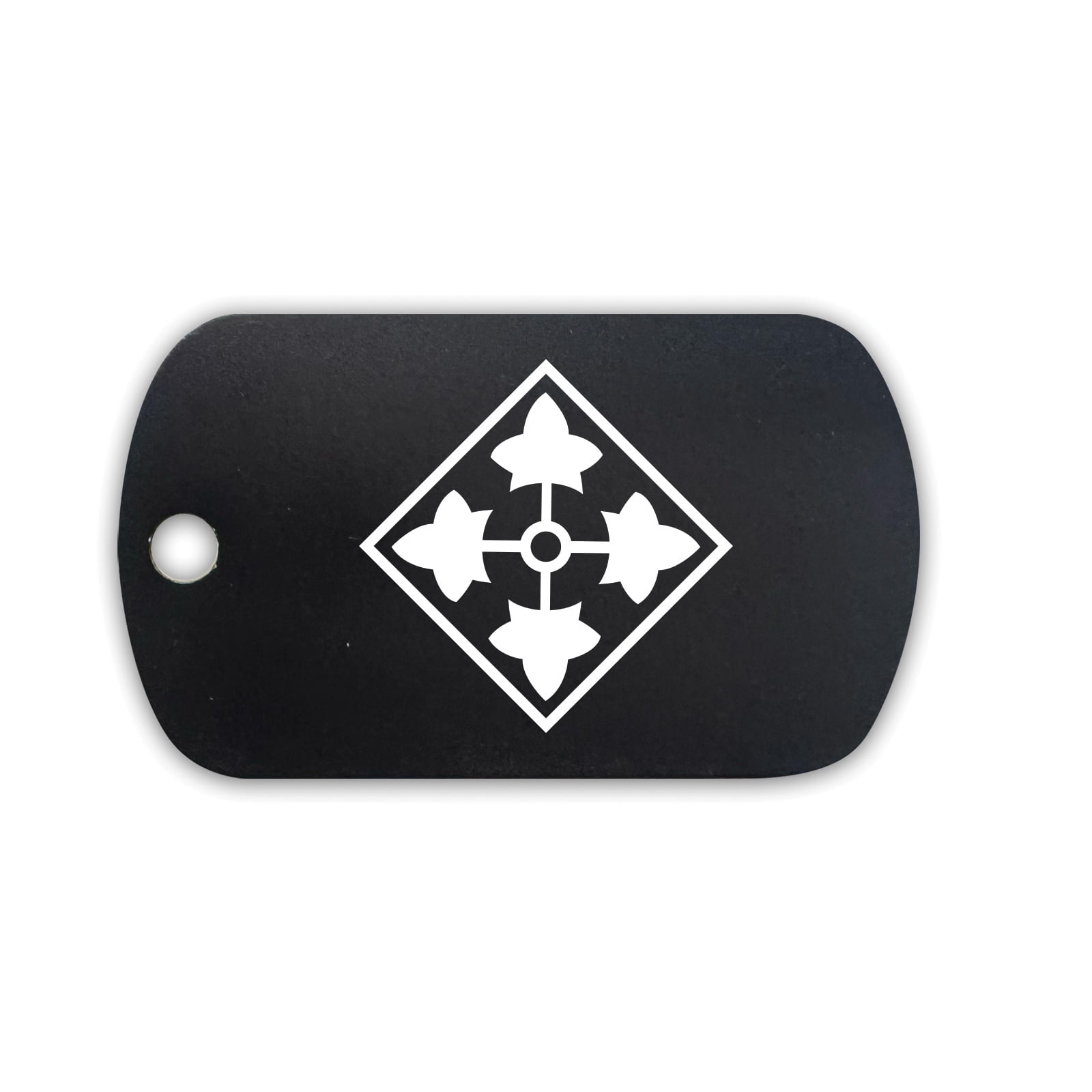 4th ID GI Dog Tag Aluminum Keychain fort carson army - Black - Walmart.com