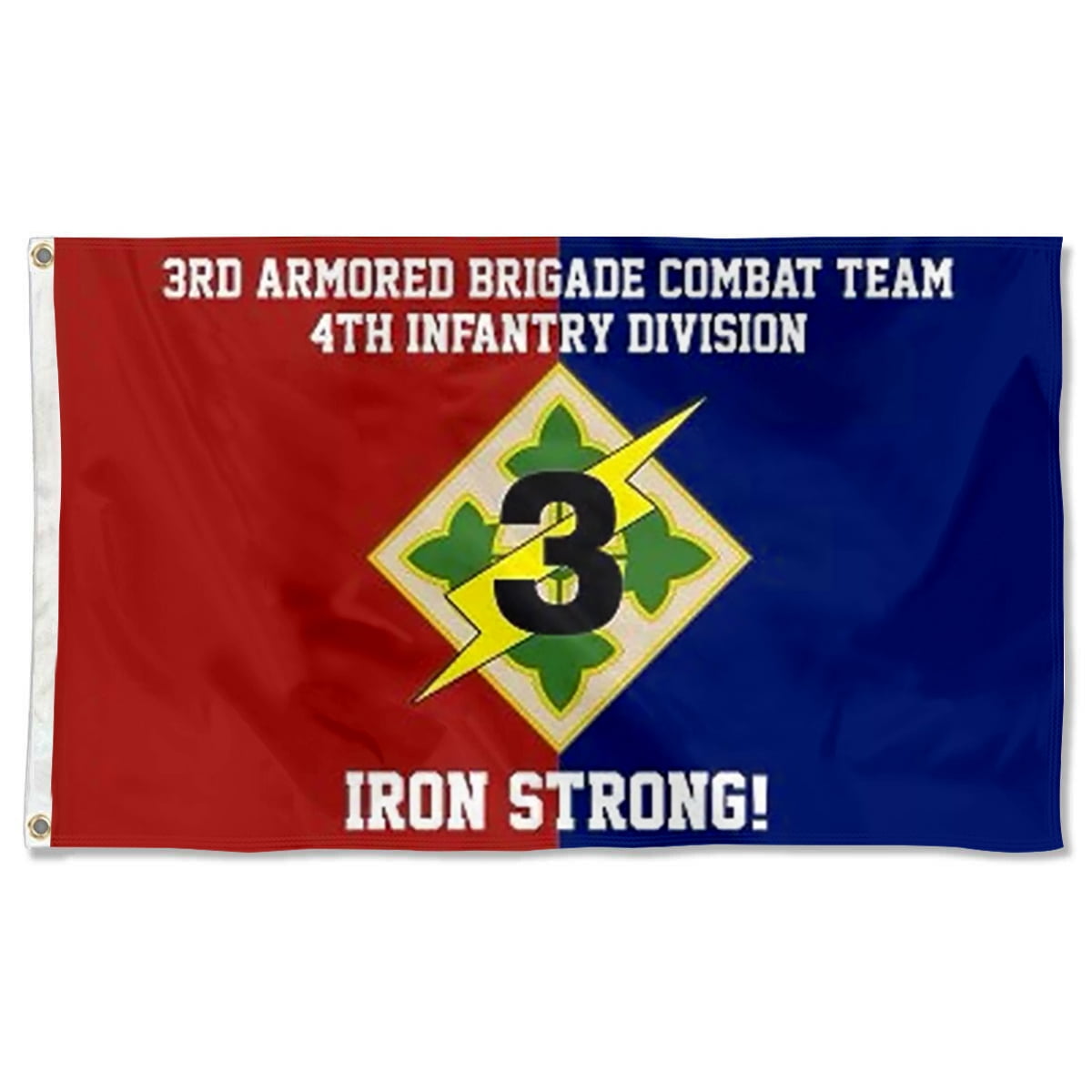 4th Infantry Division Flag 3x5Feet Military Banner with 2 Brass ...