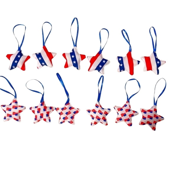 4th of July 10-Piece Patriotic Star Hanging Ornaments – 250th ...