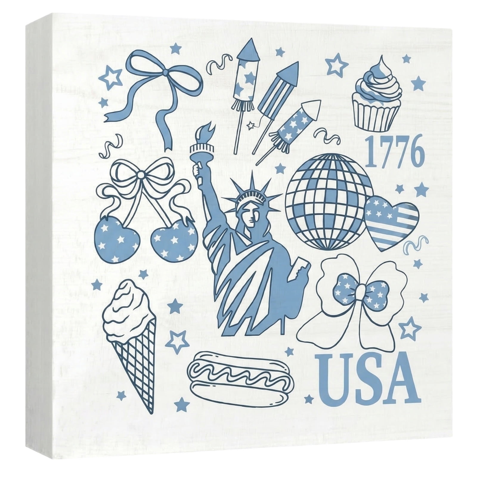 4th of July 250th Anniversary Star Shaped American Flag PVC Decoration ...