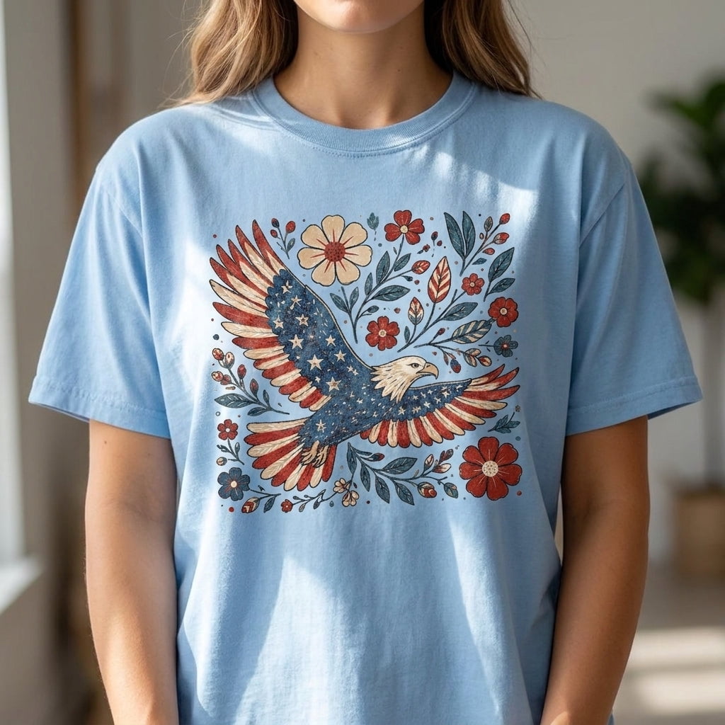 4th July 250th Year Shirts, Patriotic Eagle America Graphic Tee ...