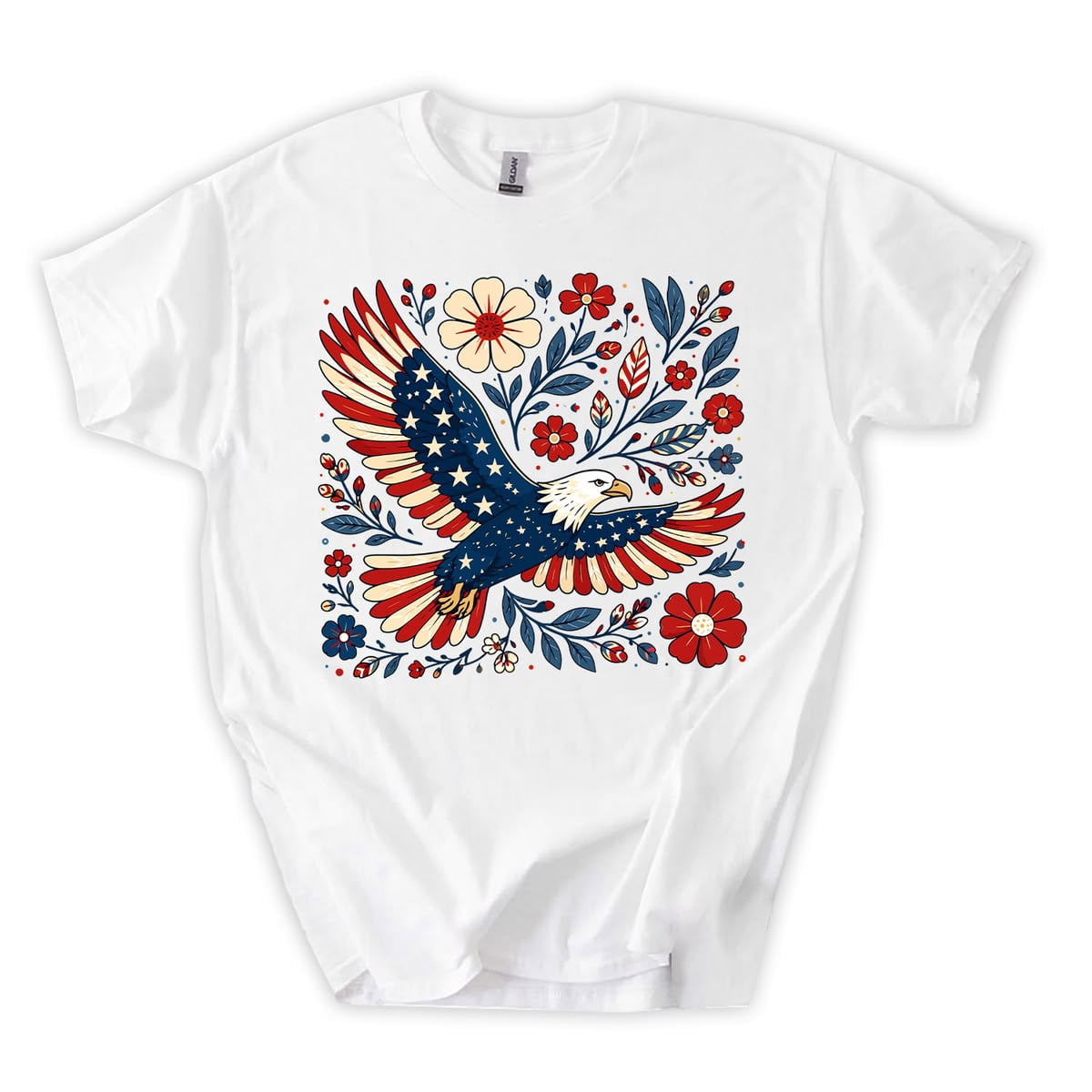 4th July 250th Year T-Shirt, Patriotic Eagle America Graphic Tee ...