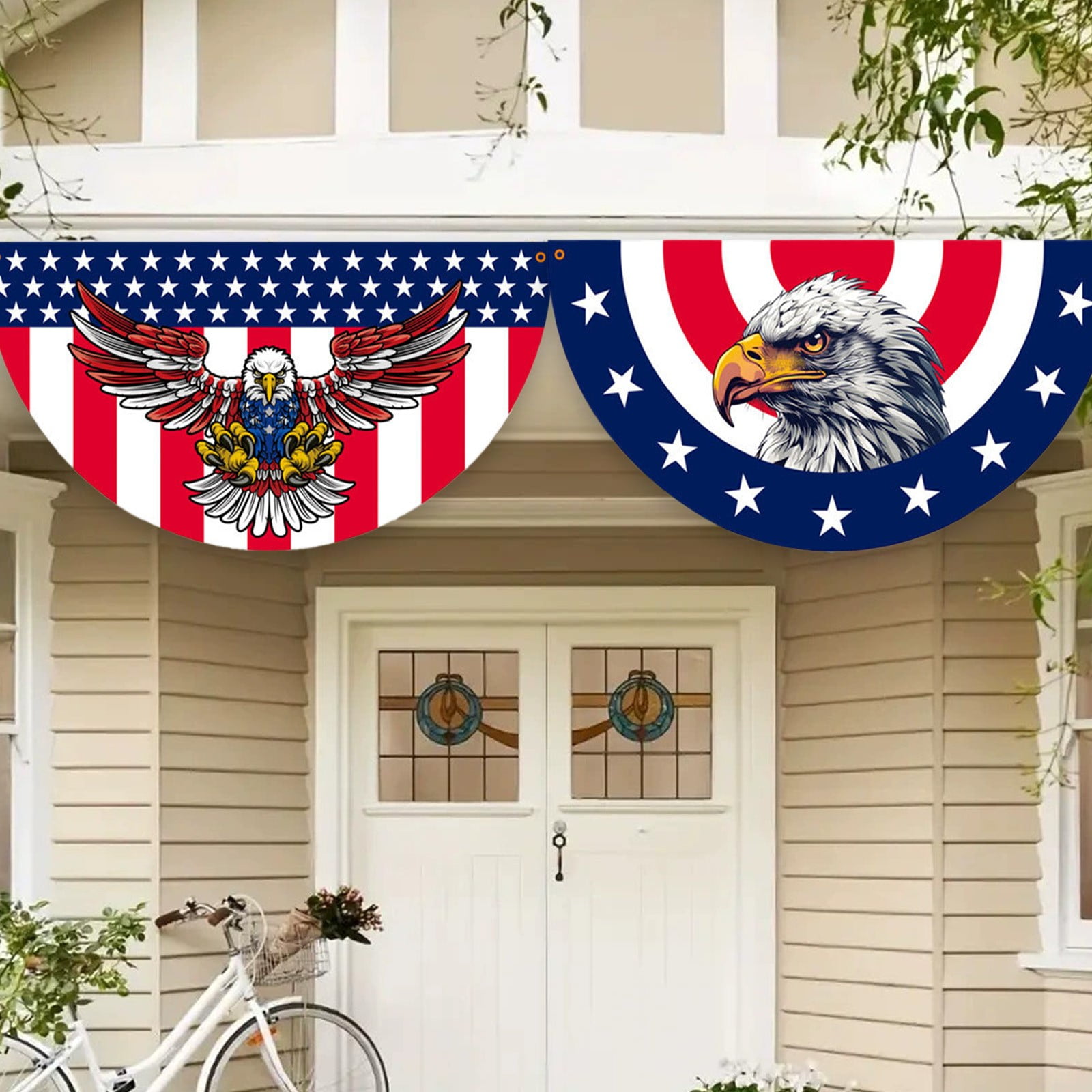 4th of July Accessories Clearance under $5! kkbbma USA Fan Flag American Bunting 4th of July ...