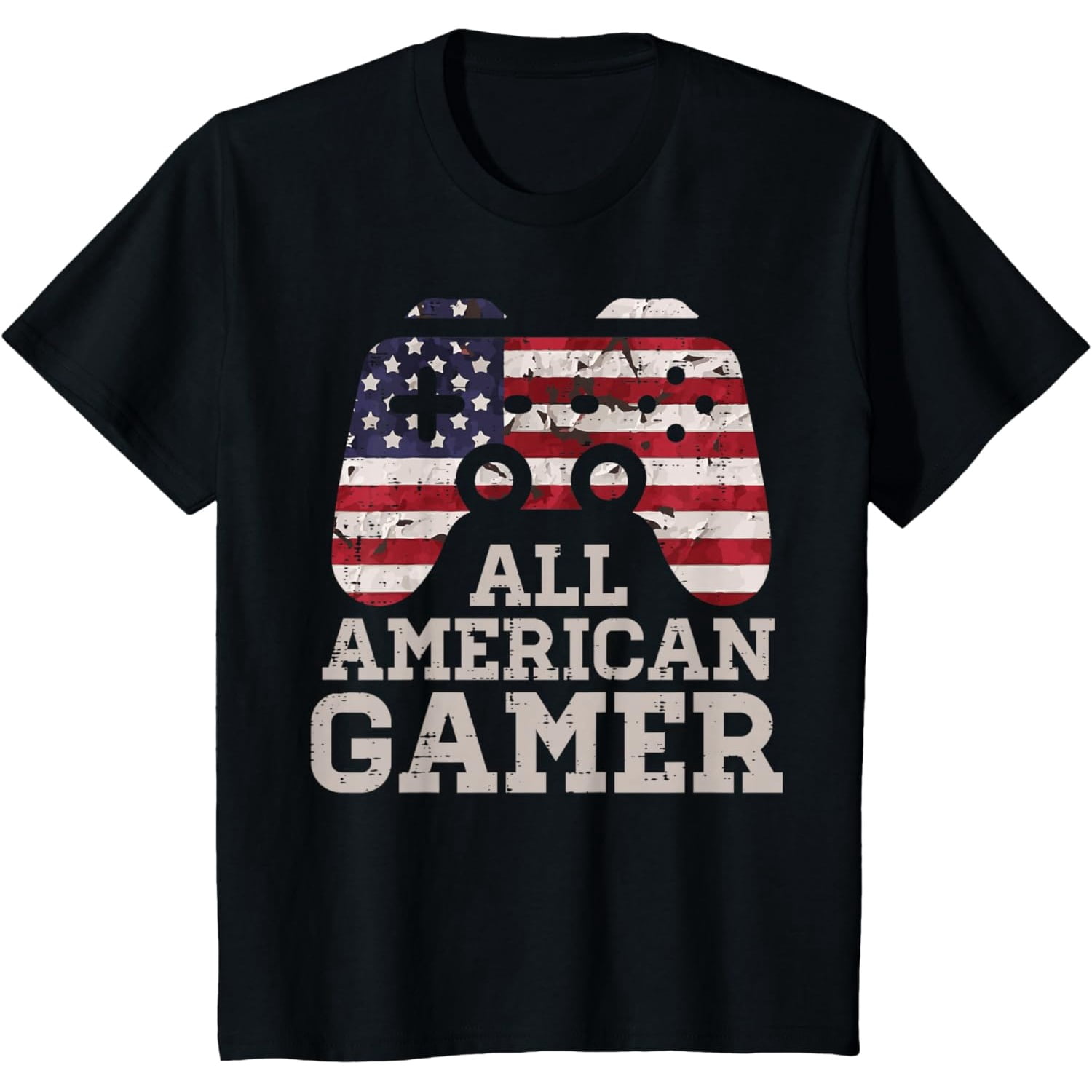 4th July All American Gamer Patriot Boys Kids Teen Youth T-Shirt, T ...