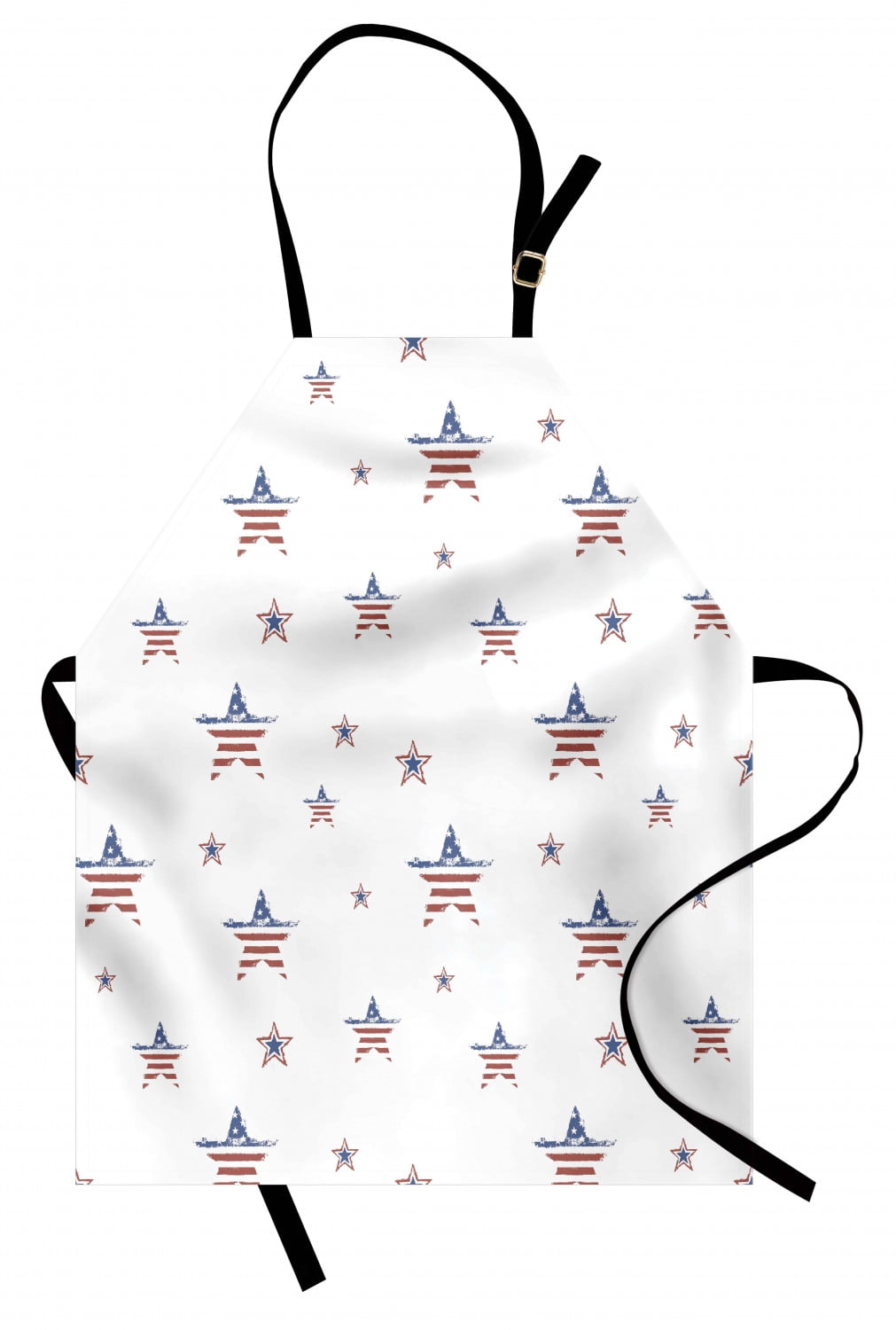 4th of July Apron Scattered Stars with American Flag Motifs ...