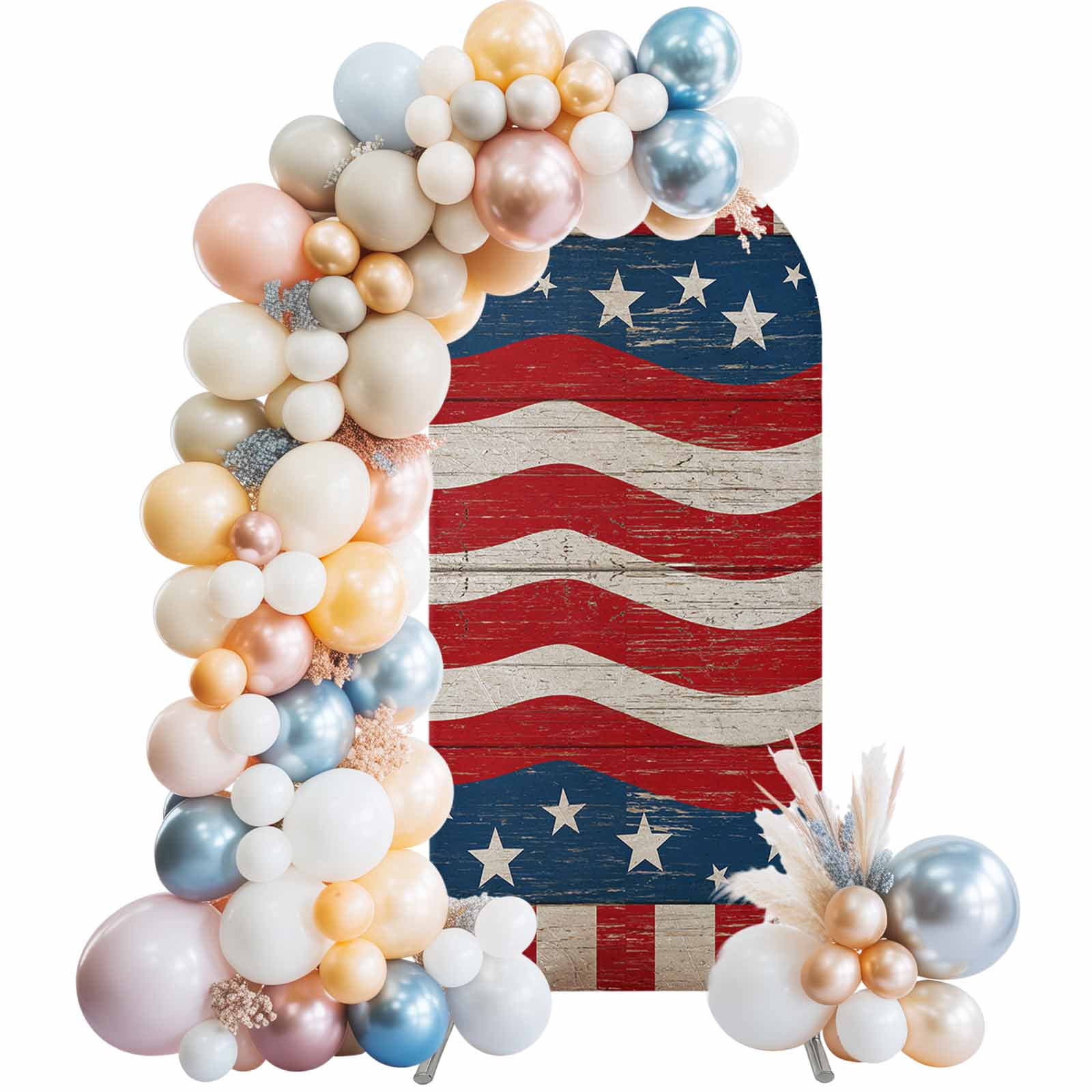 4th of July Arch Backdrop Cover 4x1.65 Ft, Spandex Wedding Arch Stand ...