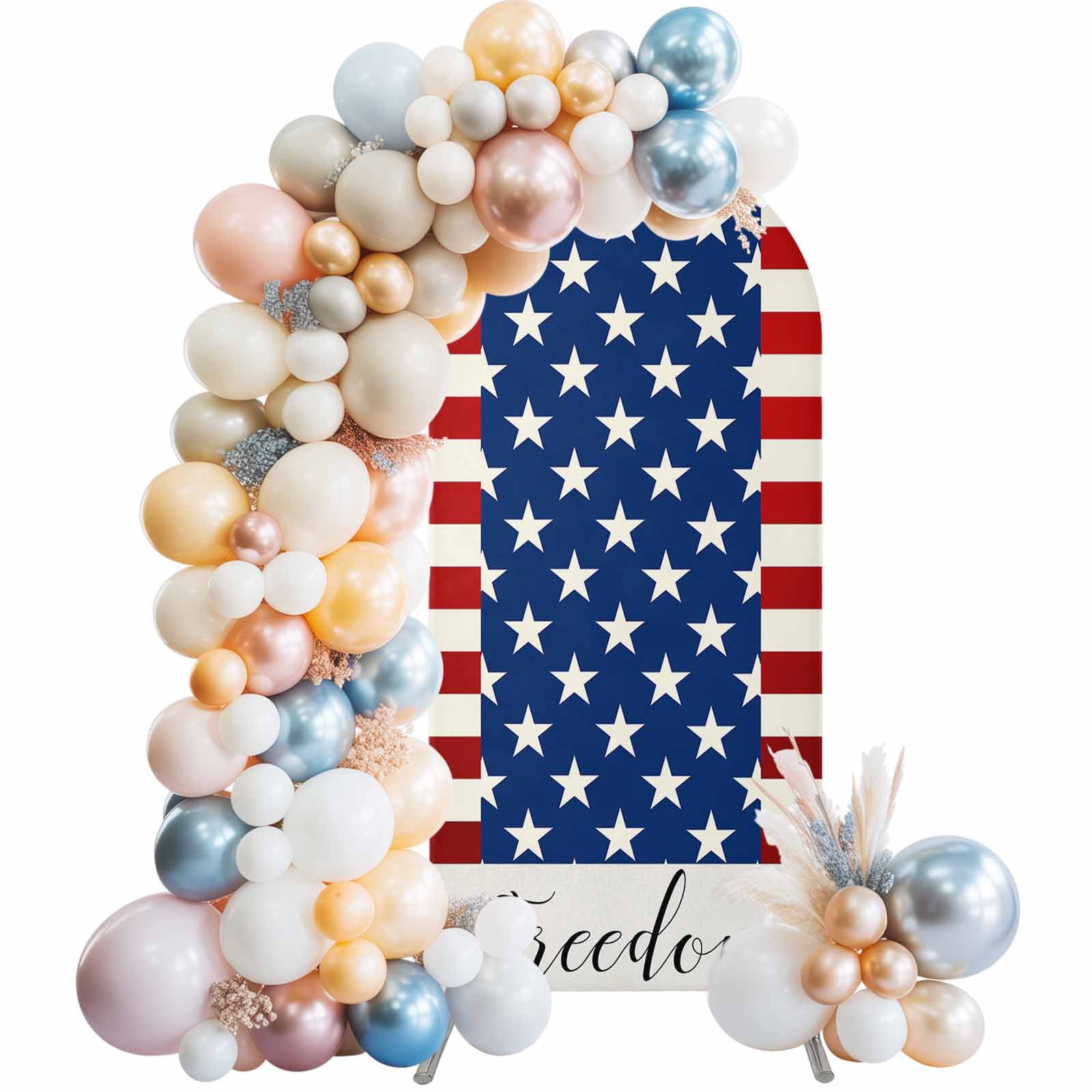 4th of July Arch Backdrop Cover 6x2.6 Ft,Spandex Wedding Arch Stand ...