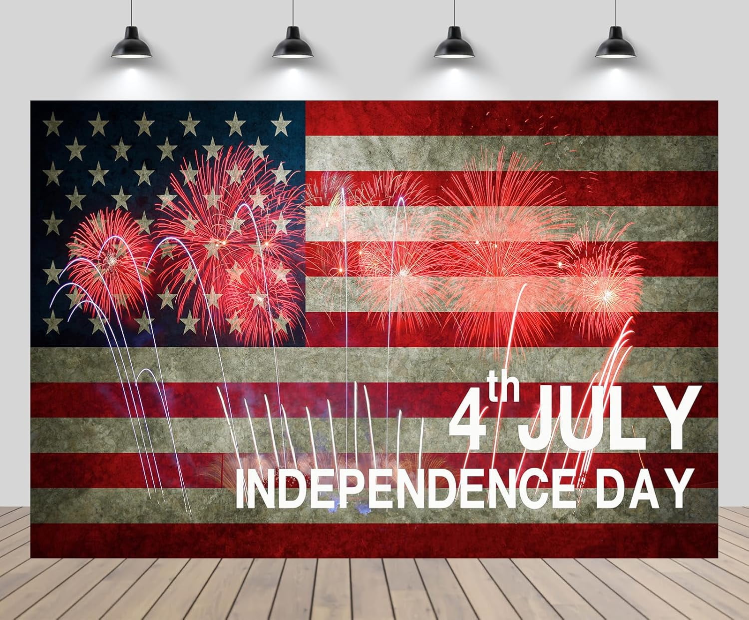 4th of July Backdrop American Independence Day United States Stars and ...