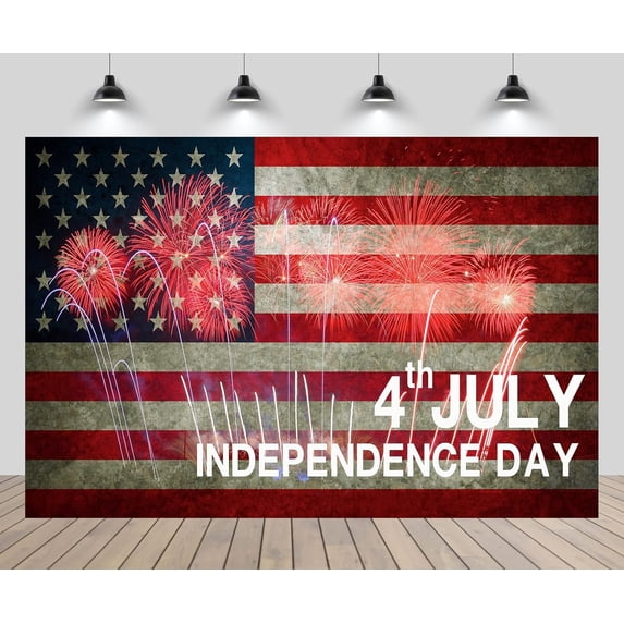 4th of July Backdrop American Independence Day United States Stars and ...