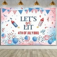 4th of July Backdrop Let's Get It 4th of July Red Blue Independence Day ...