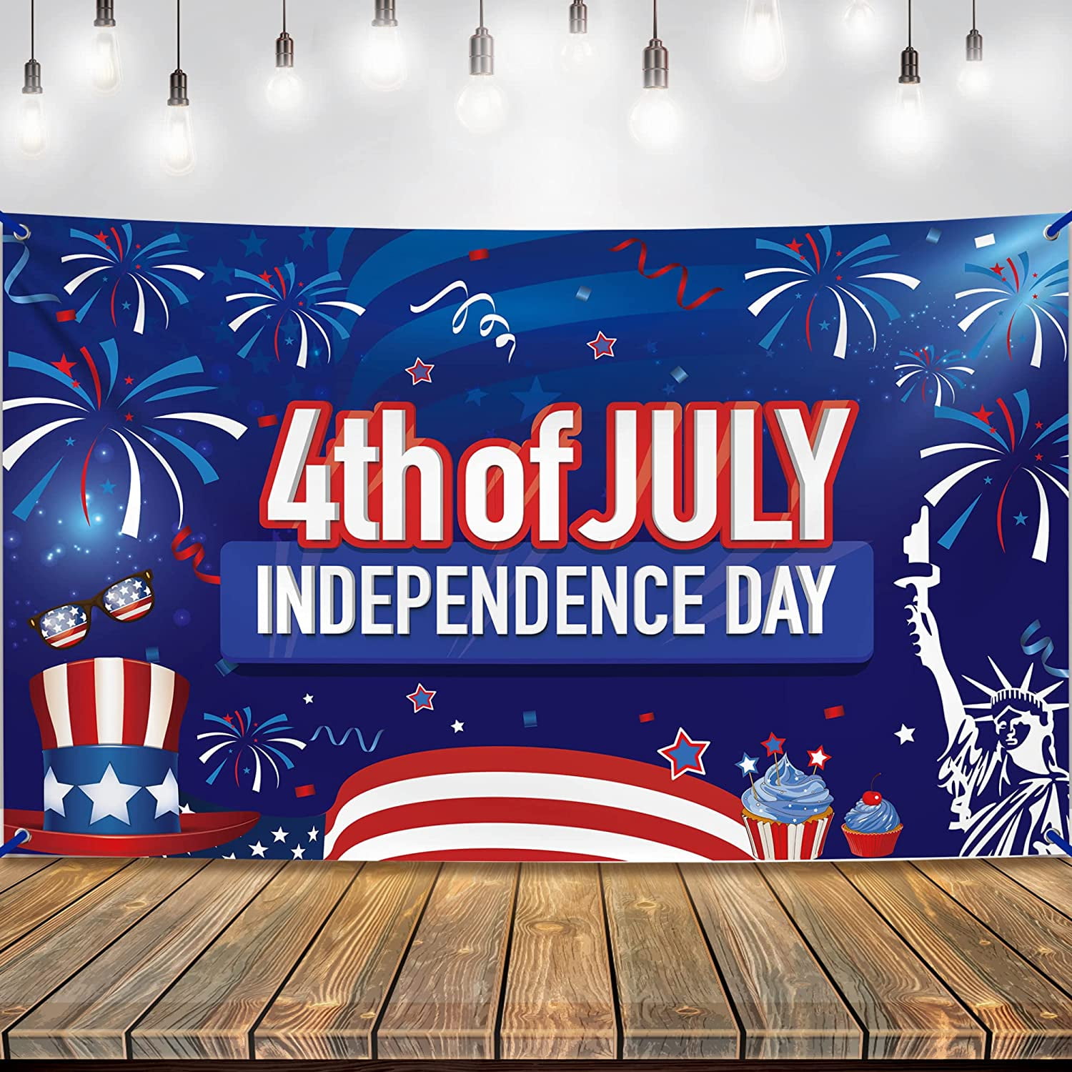 4th of July Backdrop, Happy 4th of July Banner, 4th of July Decorations ...