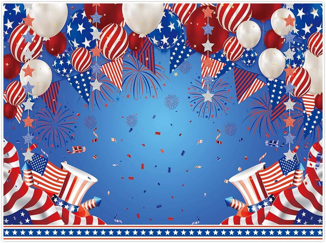 4th of July Balloons Backdrop for Photography National Memorial ...