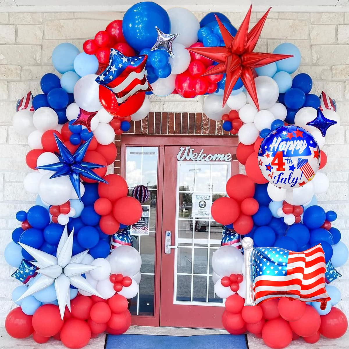 4th of July Balloons IFF17 Arch Decorations,Red White Blue Balloon ...