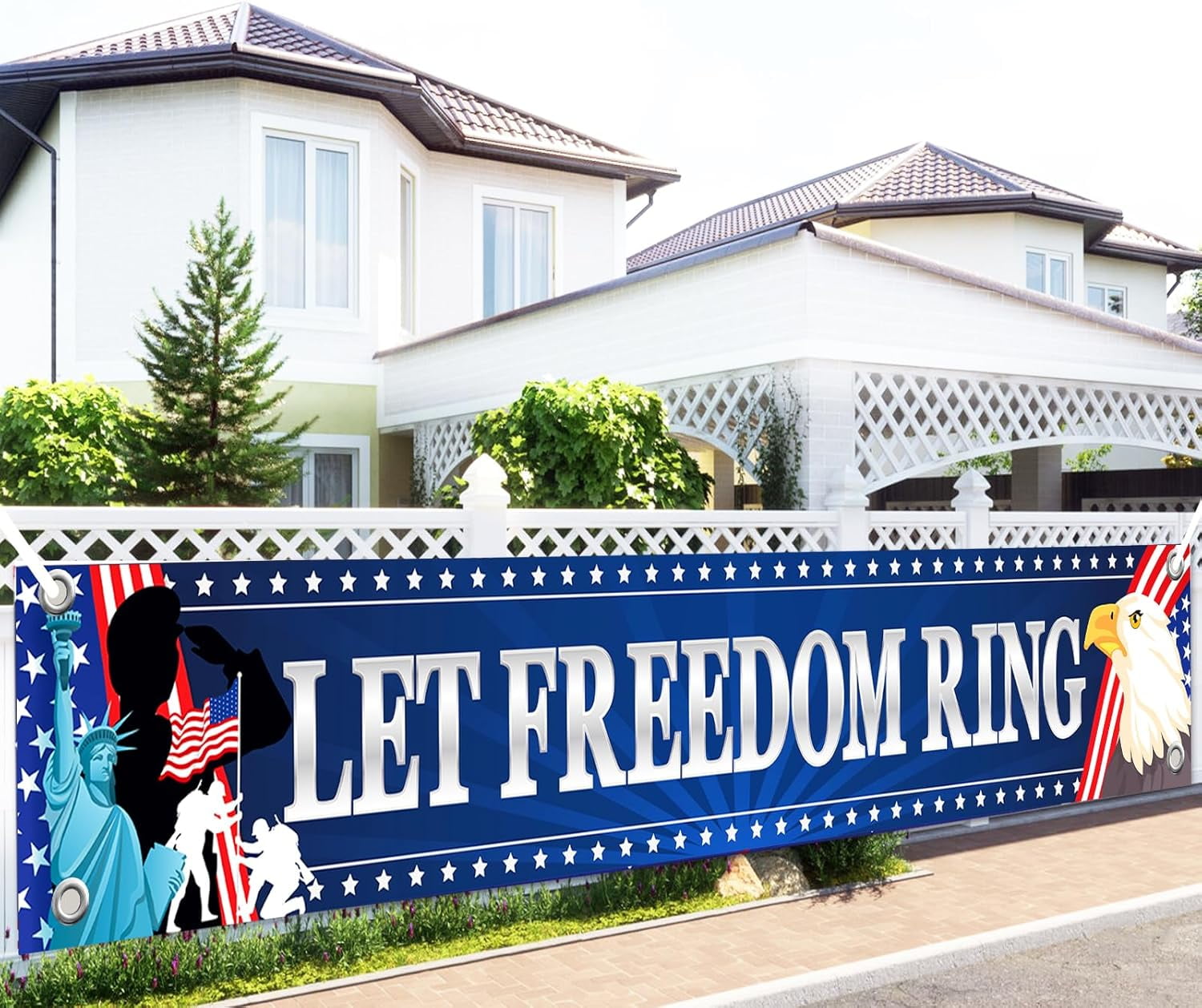 4th of July Banner - Let Freedom Ring Banner for 4th of July Party ...