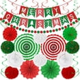 4th of July Banner Pompom Garland and Hanging Swirls Set, 26 PCS 4th of ...