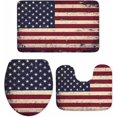 4th of July Bathroom Rugs and Mats Sets 3 Piece Retro USA Flag Bath ...
