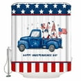 4th of July Bathroom Shower Curtains with 12 Hooks Polyester Waterproof ...