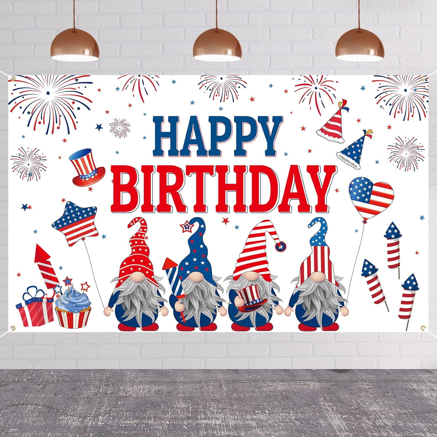 4th of July Birthday Party Decorations Independence Day Happy Birthday ...