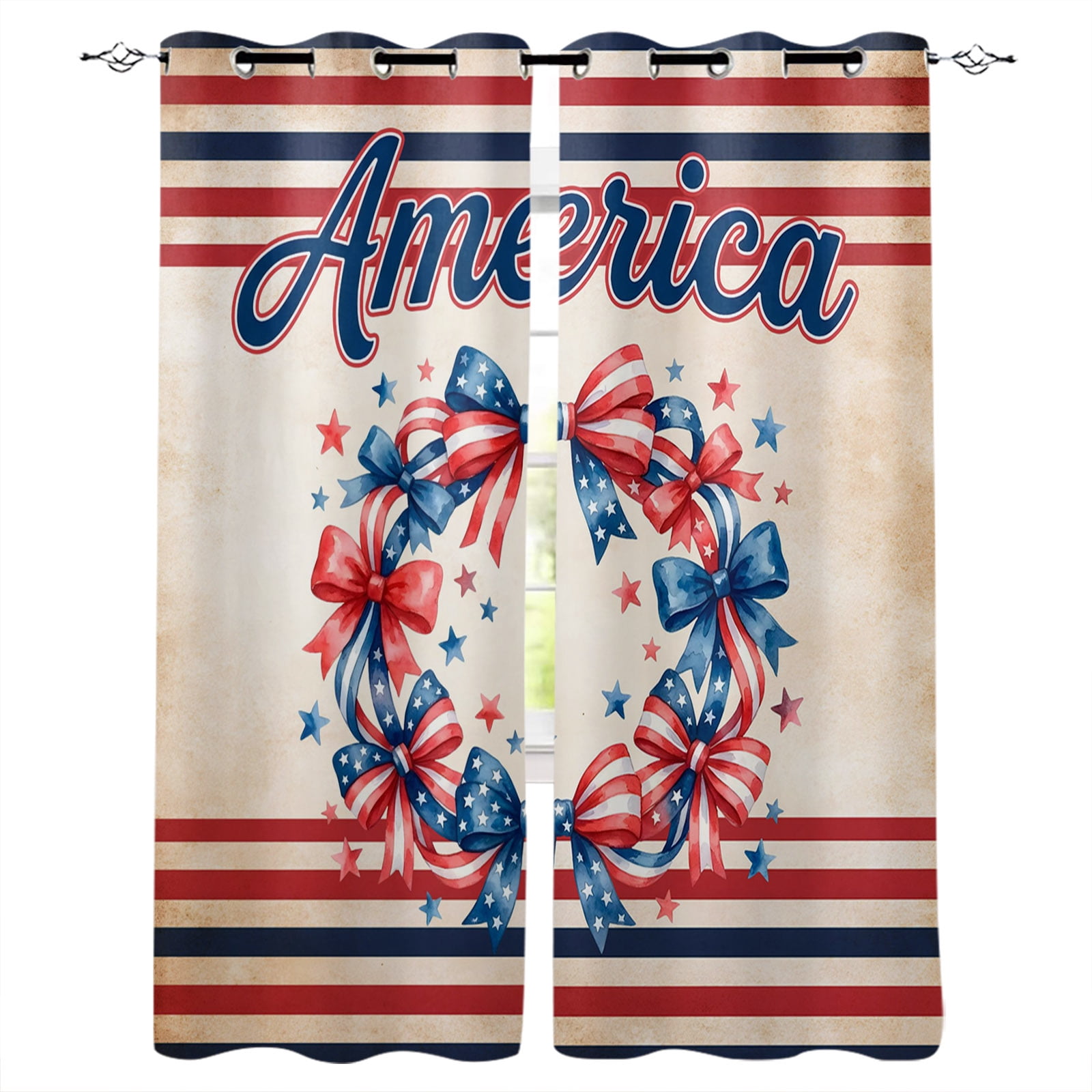 4th of July Blackout Curtains for Bedroom Living Room Darkening ...
