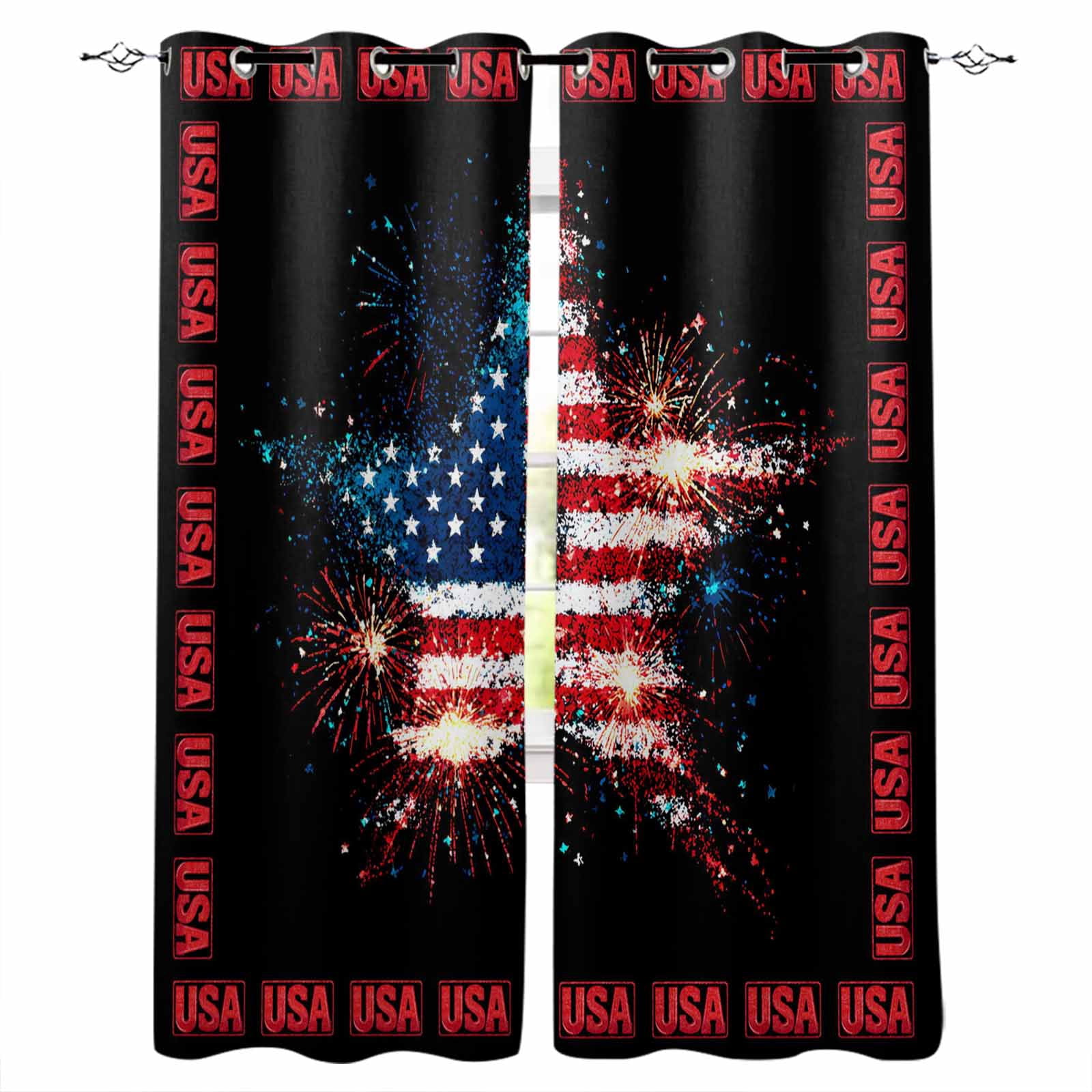 4th of July Blackout Curtains for Bedroom/Living Room, Thermal ...