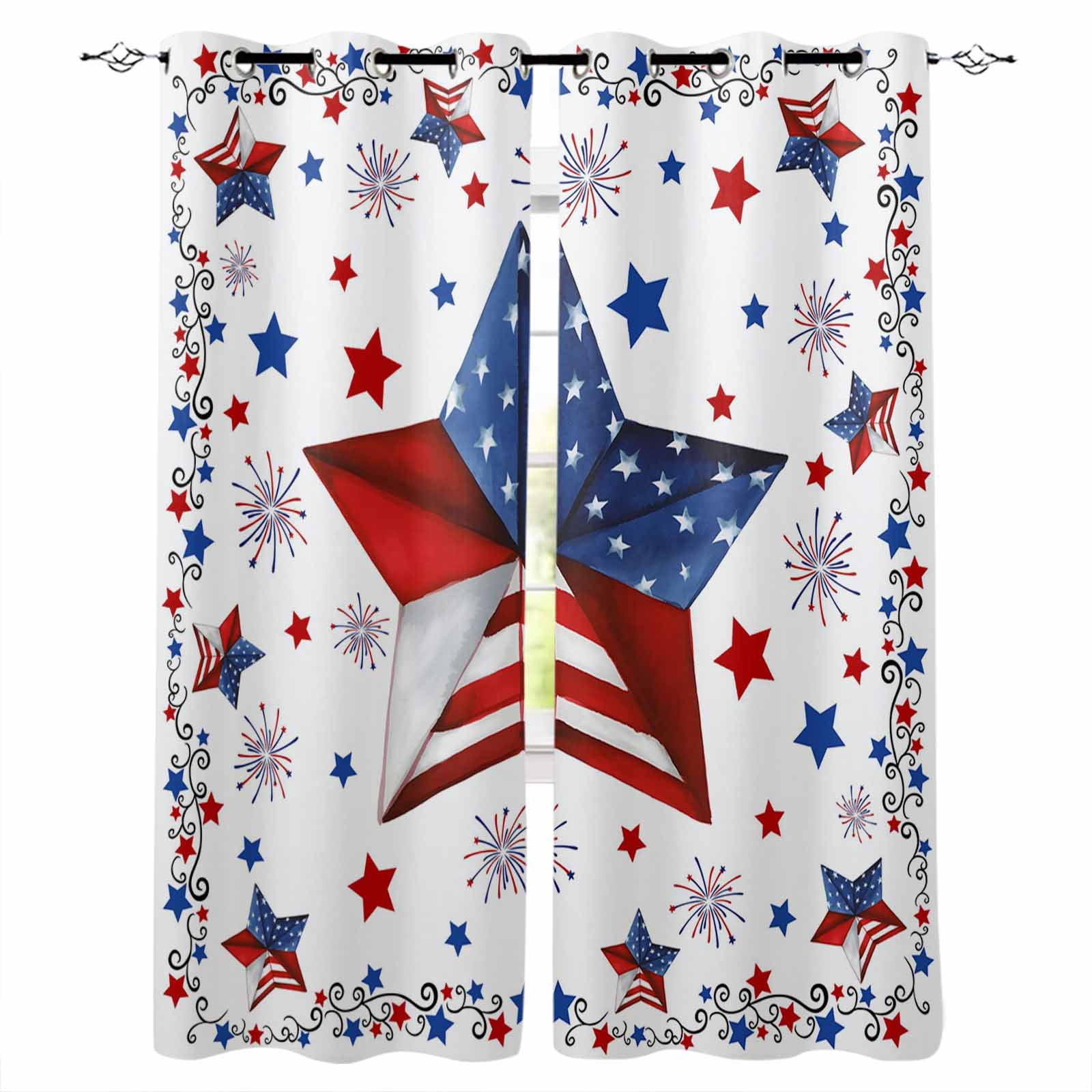 4th of July Blackout Curtains for Bedroom/Living Room, Thermal ...