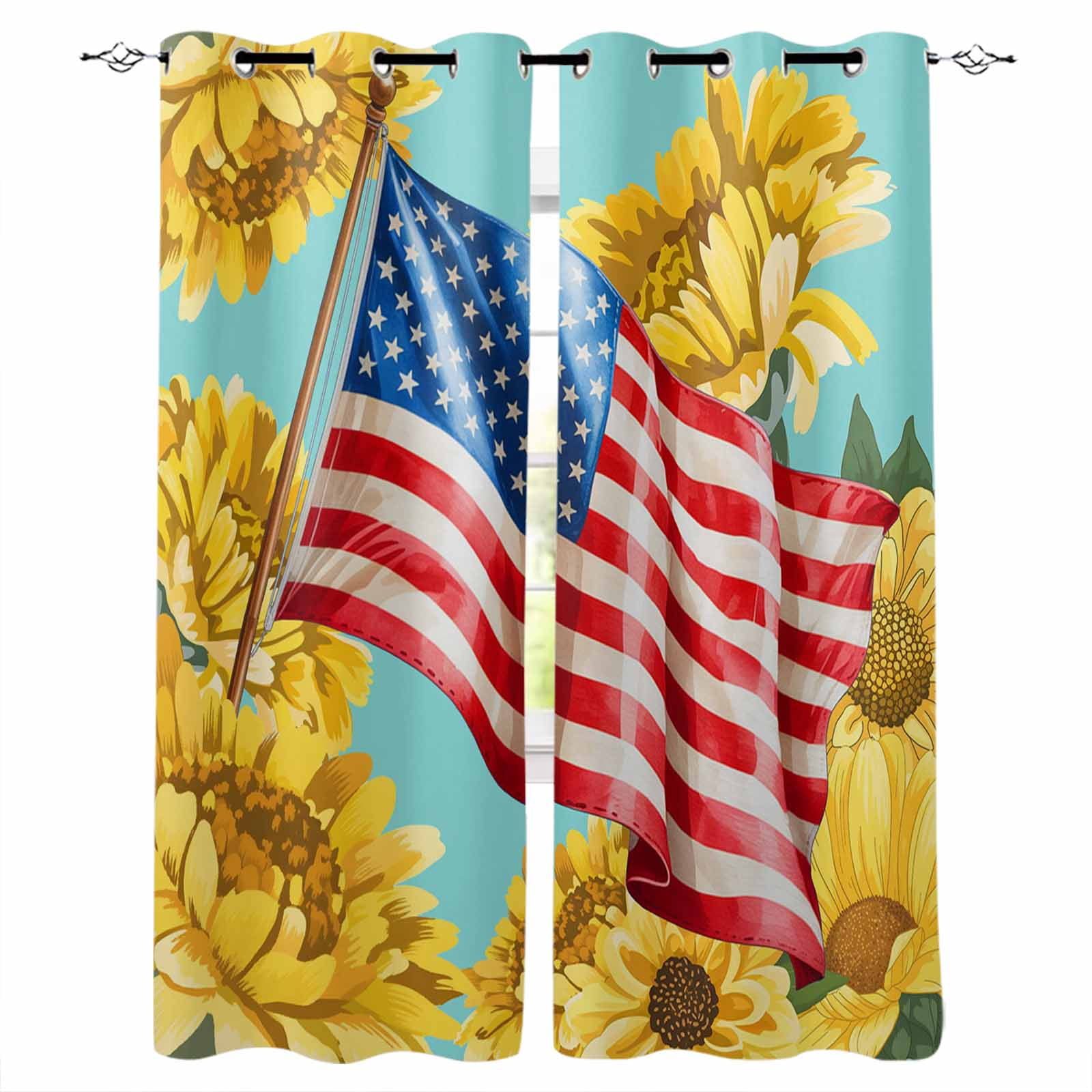 4th of July Blackout Curtains for Bedroom/Living Room, Thermal ...