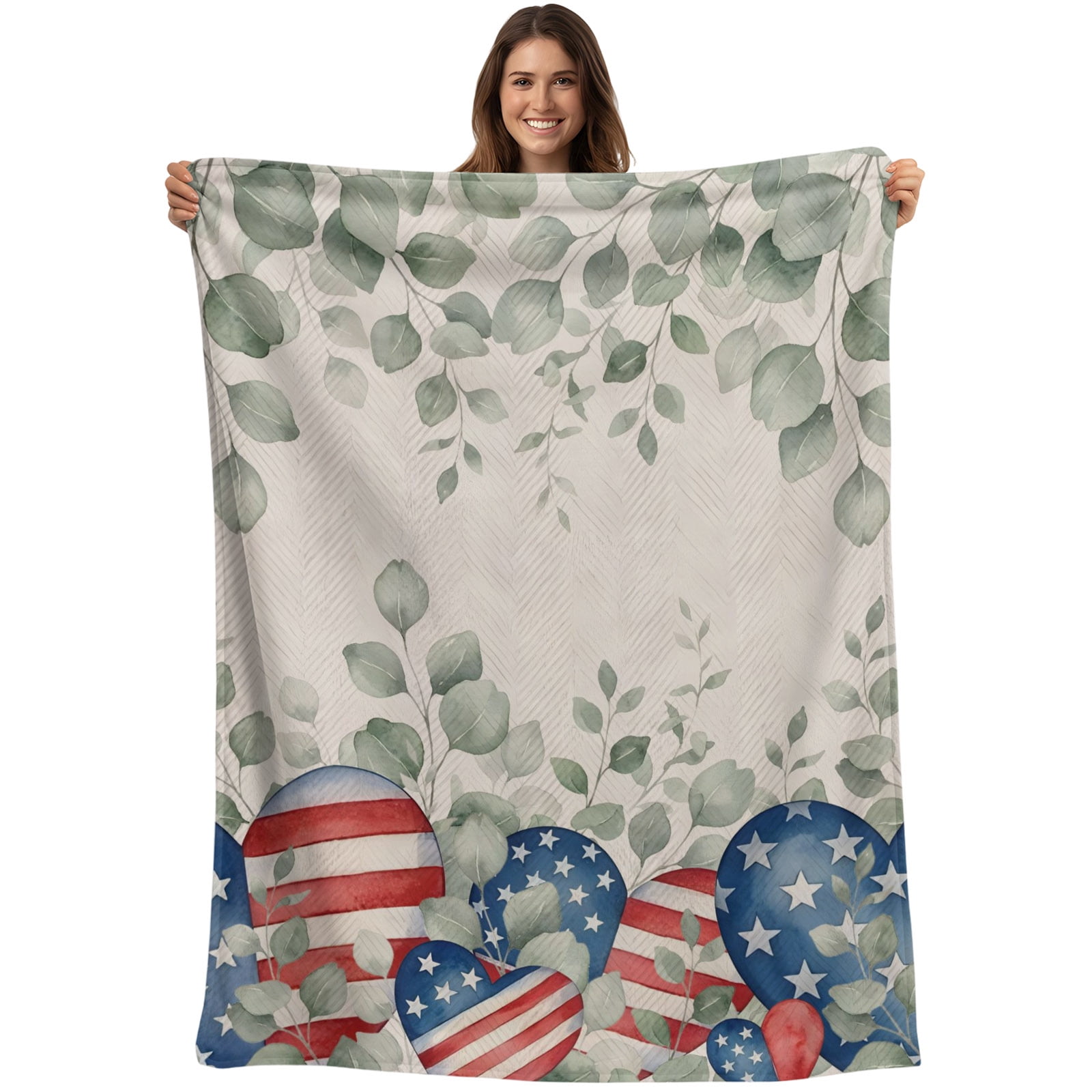 4th of July Blanket Soft Cozy Warm Throw Blanket for Couch, Plush Fuzzy ...