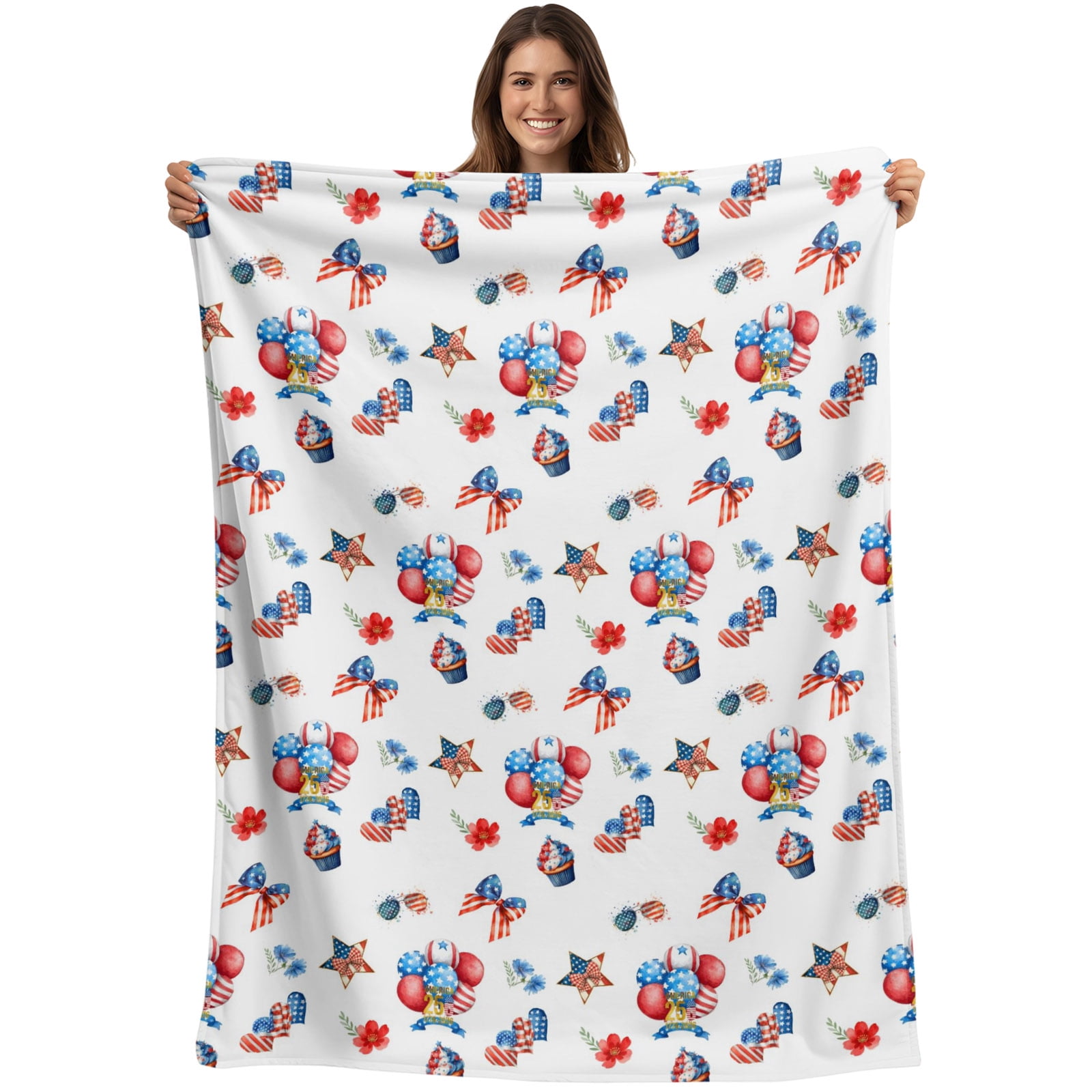 4th of July Blanket Soft Cozy Warm Throw Blanket for Couch, Plush Fuzzy ...