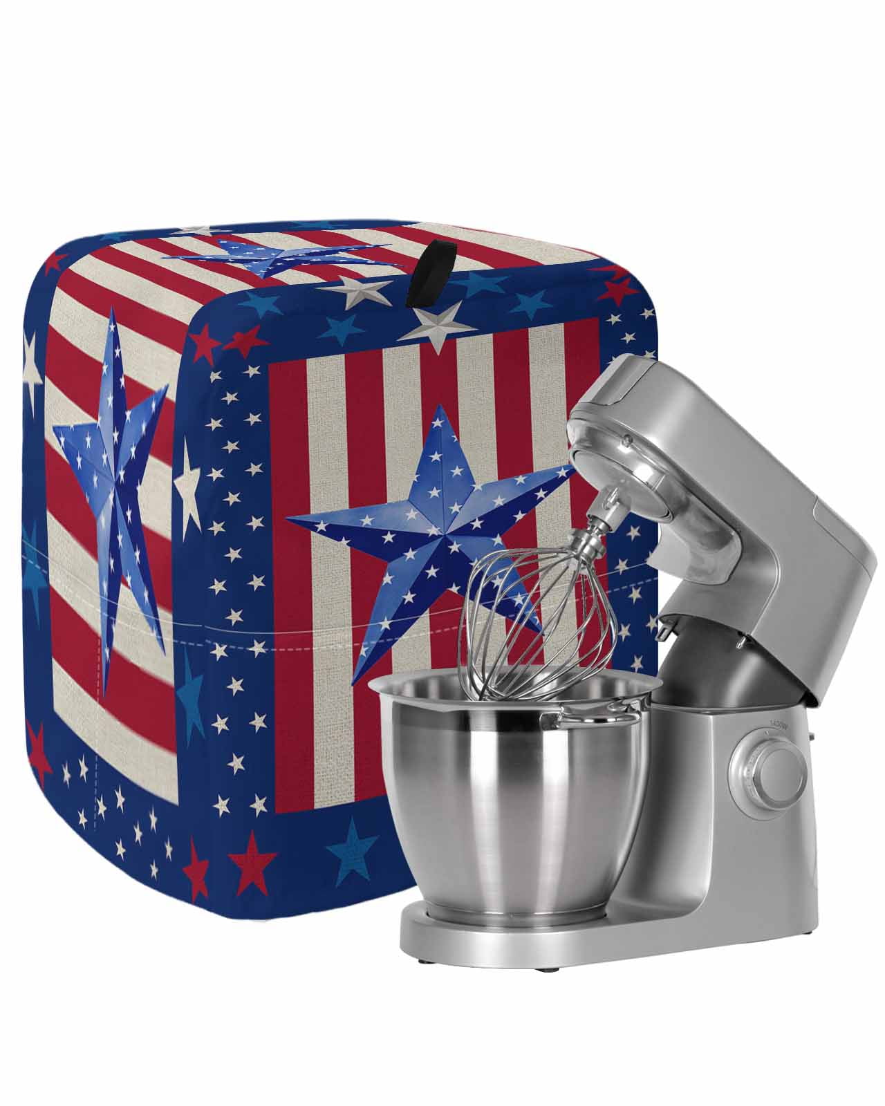 4th of July Blue Star Stand Mixer Dust Cover with Storage Pocket ...