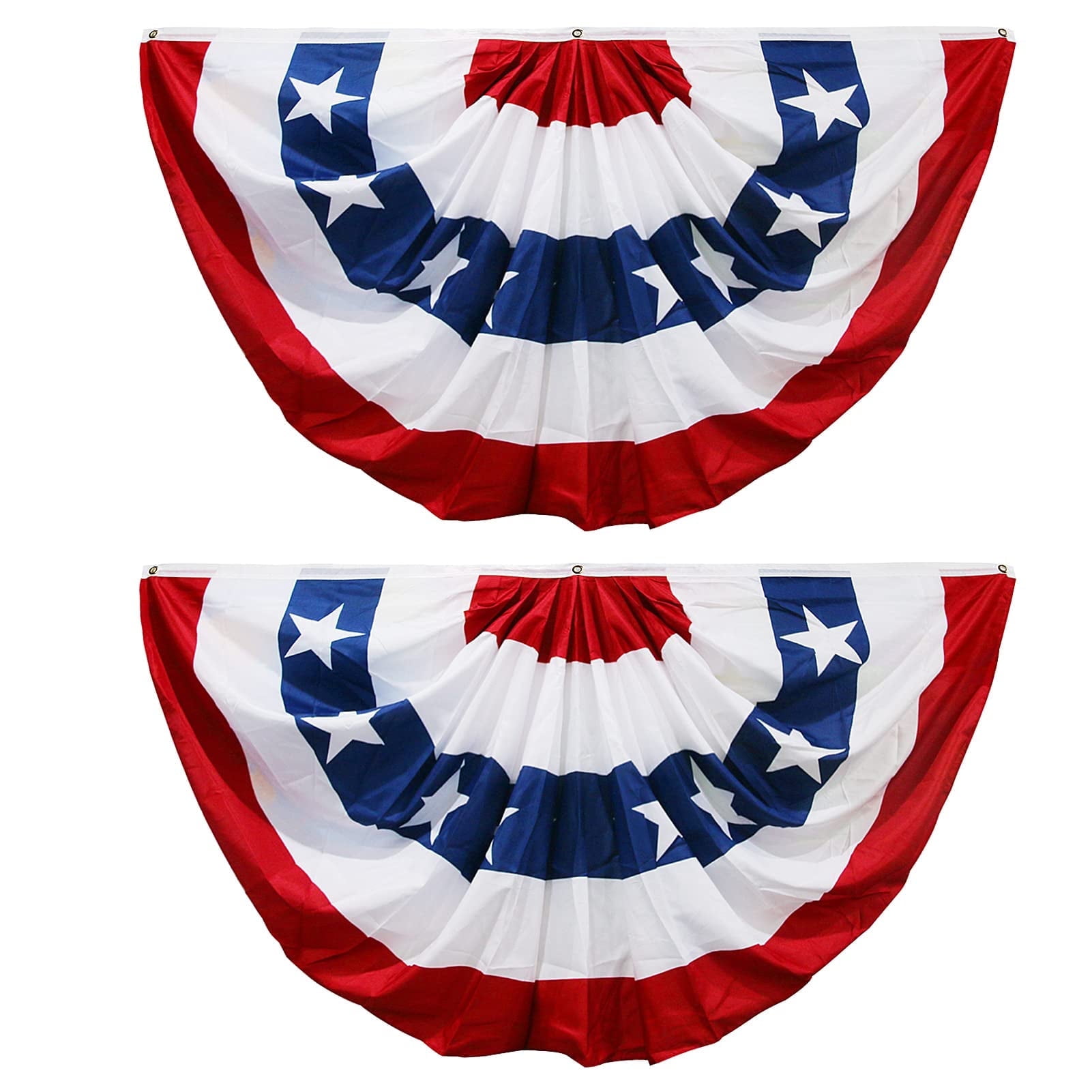 4th of July Bunting Flags Outdoor, American Flag Bunting USA Pleated ...