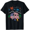 4th July Camper Van US Flag Camping T-Shirt - Walmart.com