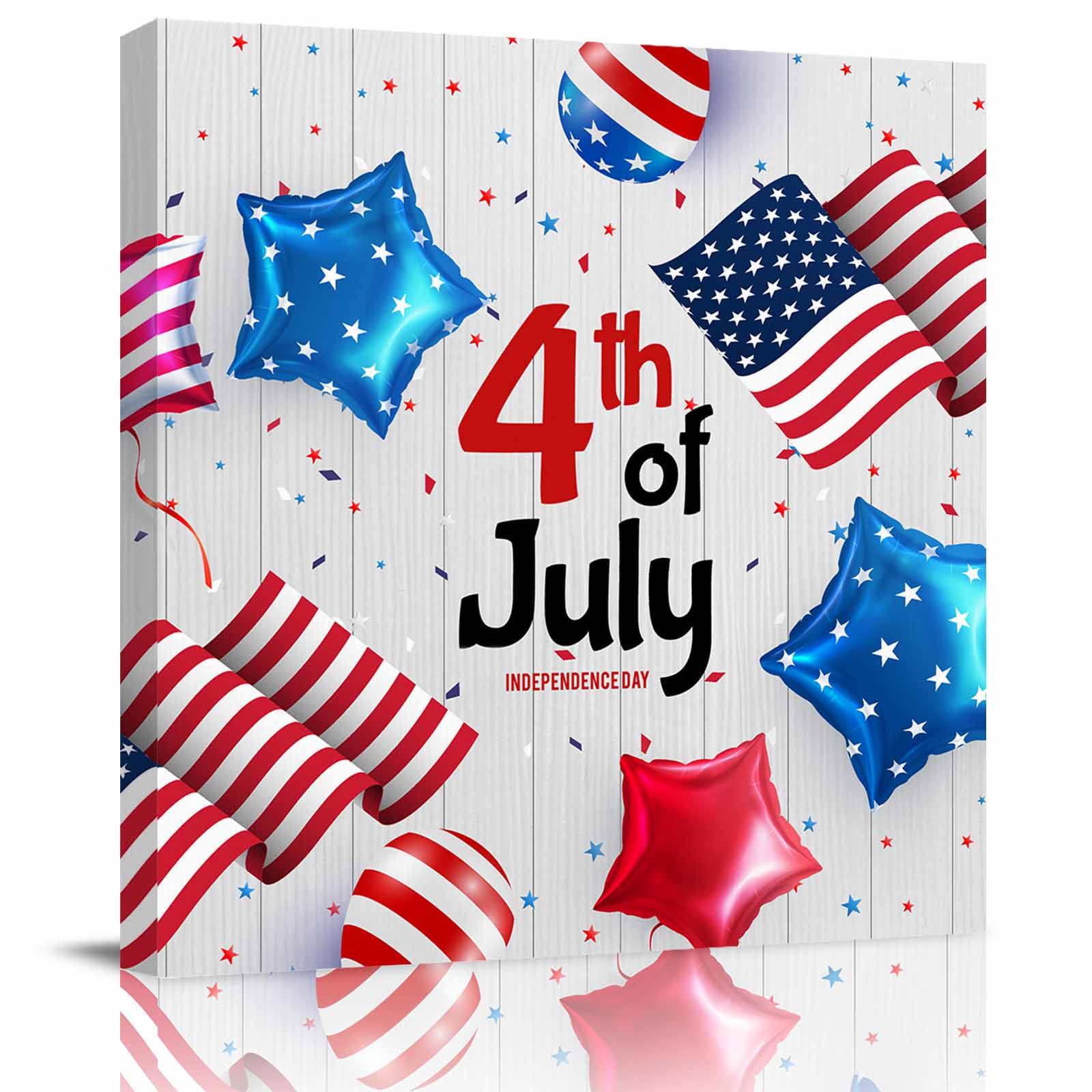 4th of July Canvas Print Wall Art Painting, Modern Wall Decor for ...