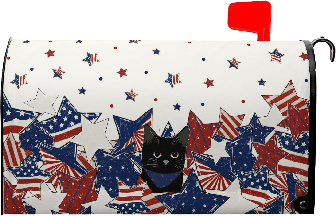 4th of July Cat Mailbox Covers Magnetic Patriotic Mail Box Cover ...