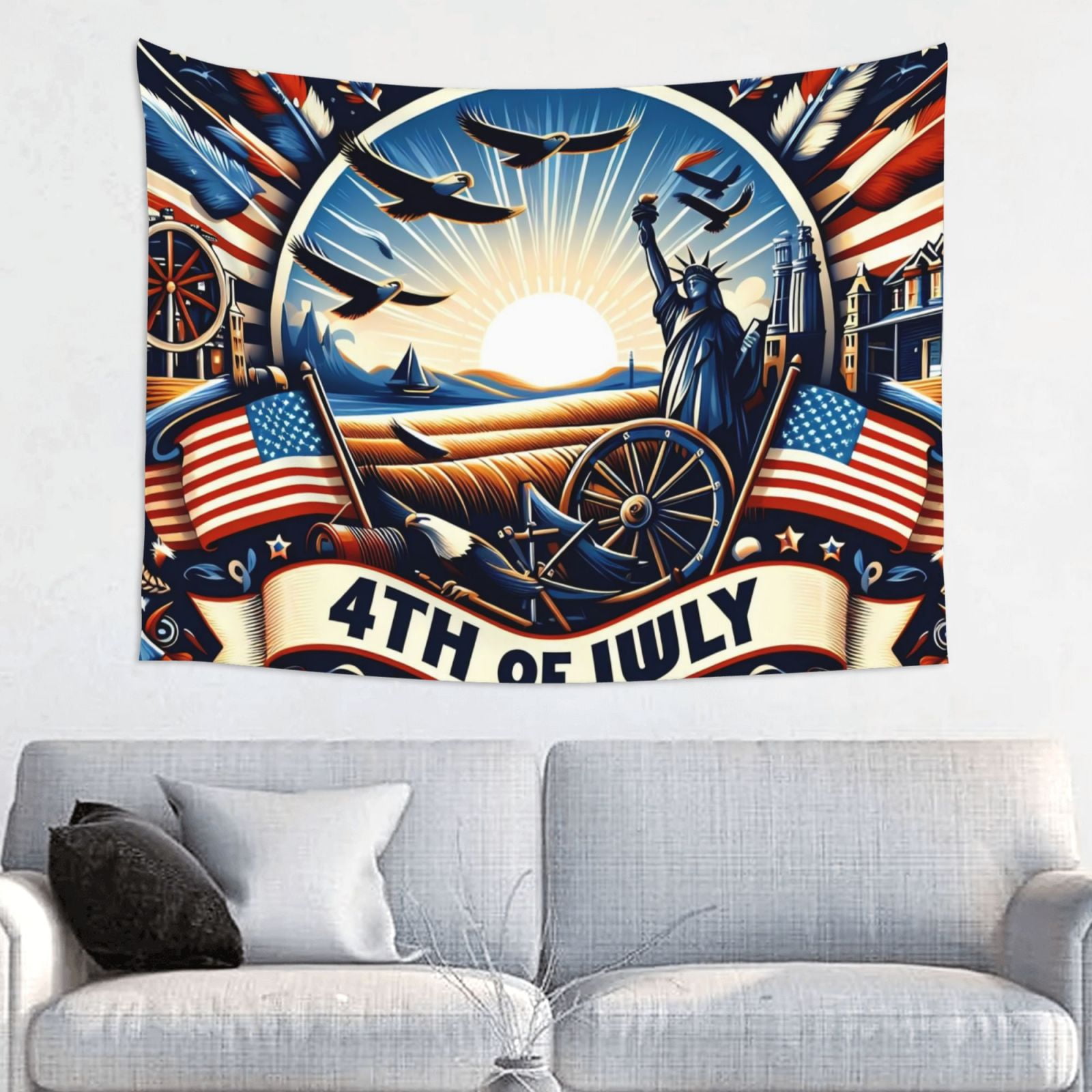 4th of July Celebration Wall Tapestry for Bedroom Aesthetic - Tapestry ...