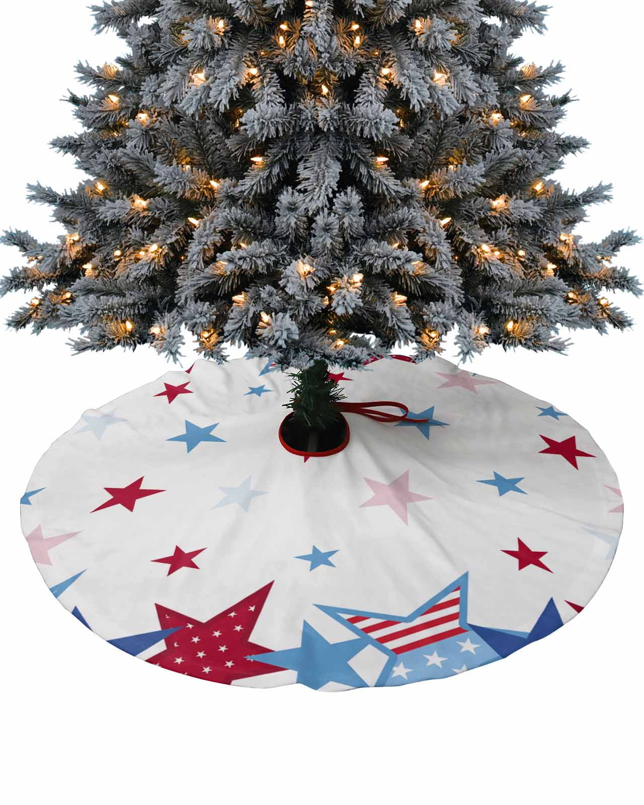 4th of July Christmas Tree Skirt 48 Inches Large Christmas Skirt Tree ...
