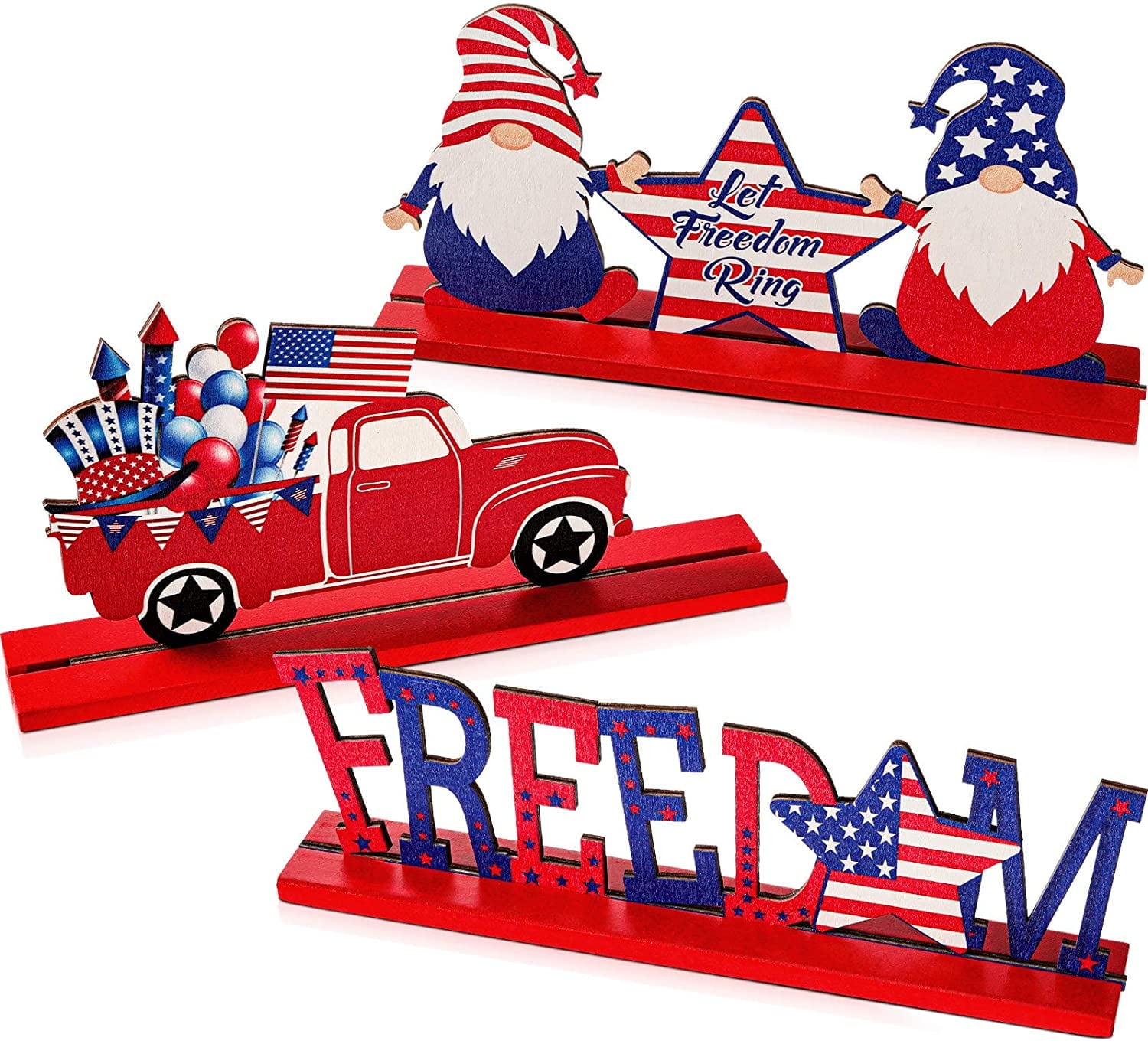 4th of July Clearance!LINMOUA 3 Pcs Patriotic Memorial Day Table Decor ... 4th of July Clearance!LINMOUA 3 Pcs Patriotic Memorial Day Table Decor ...
