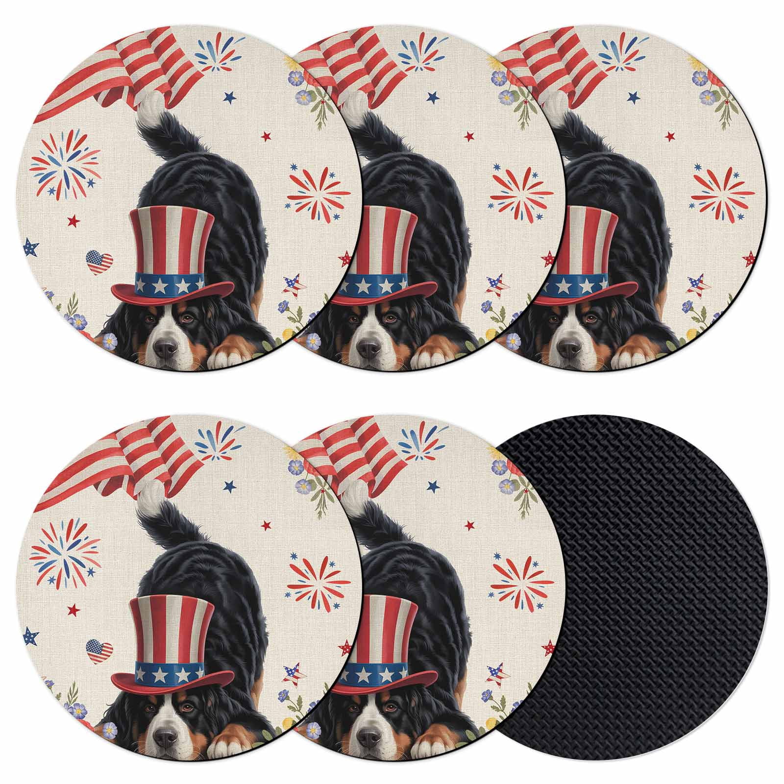 4th of July Coasters Set of 6, Absorbent Coasters for Drinks ...