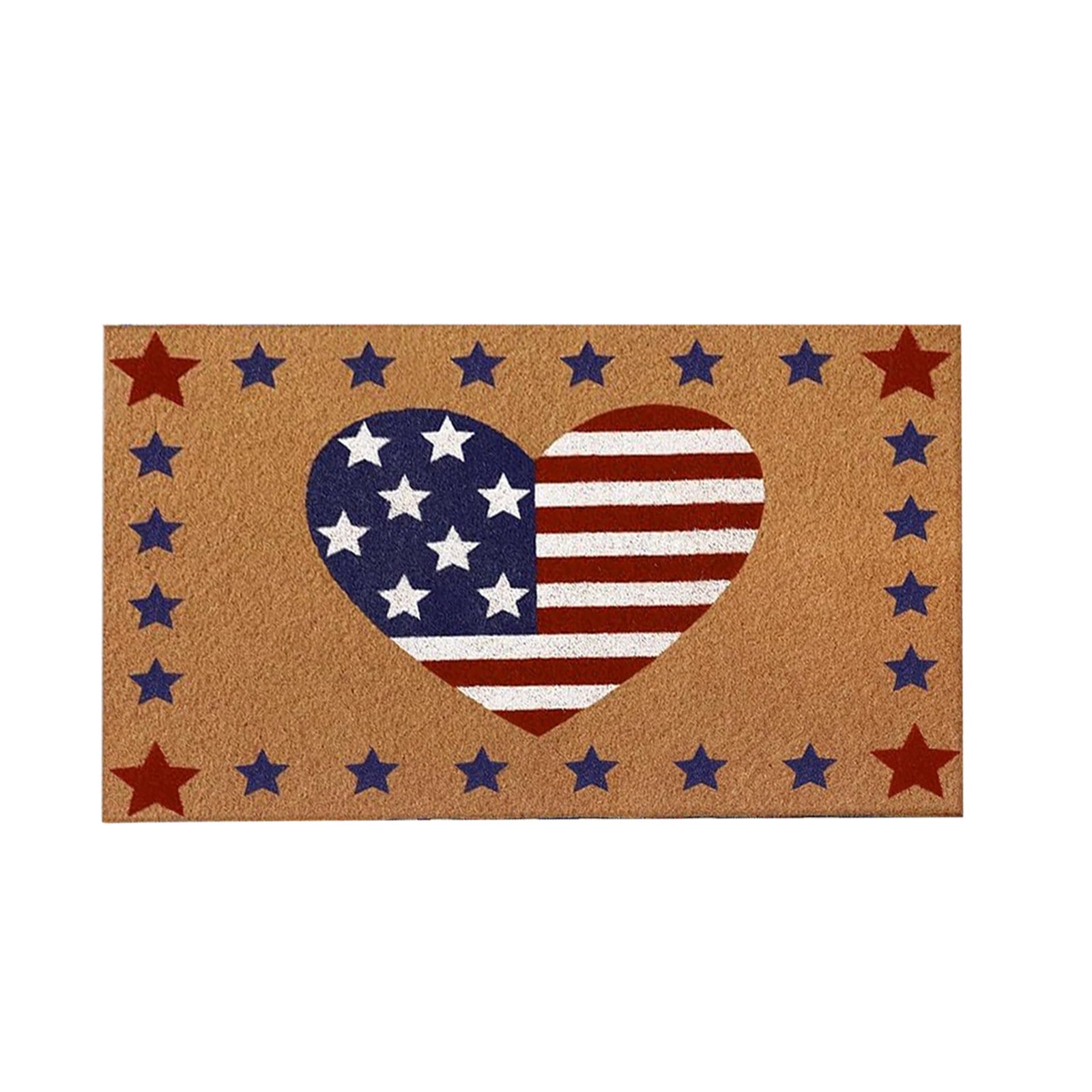 4th of July Coir Door Mat Outdoor Red Blue White 250th Anniversary ...