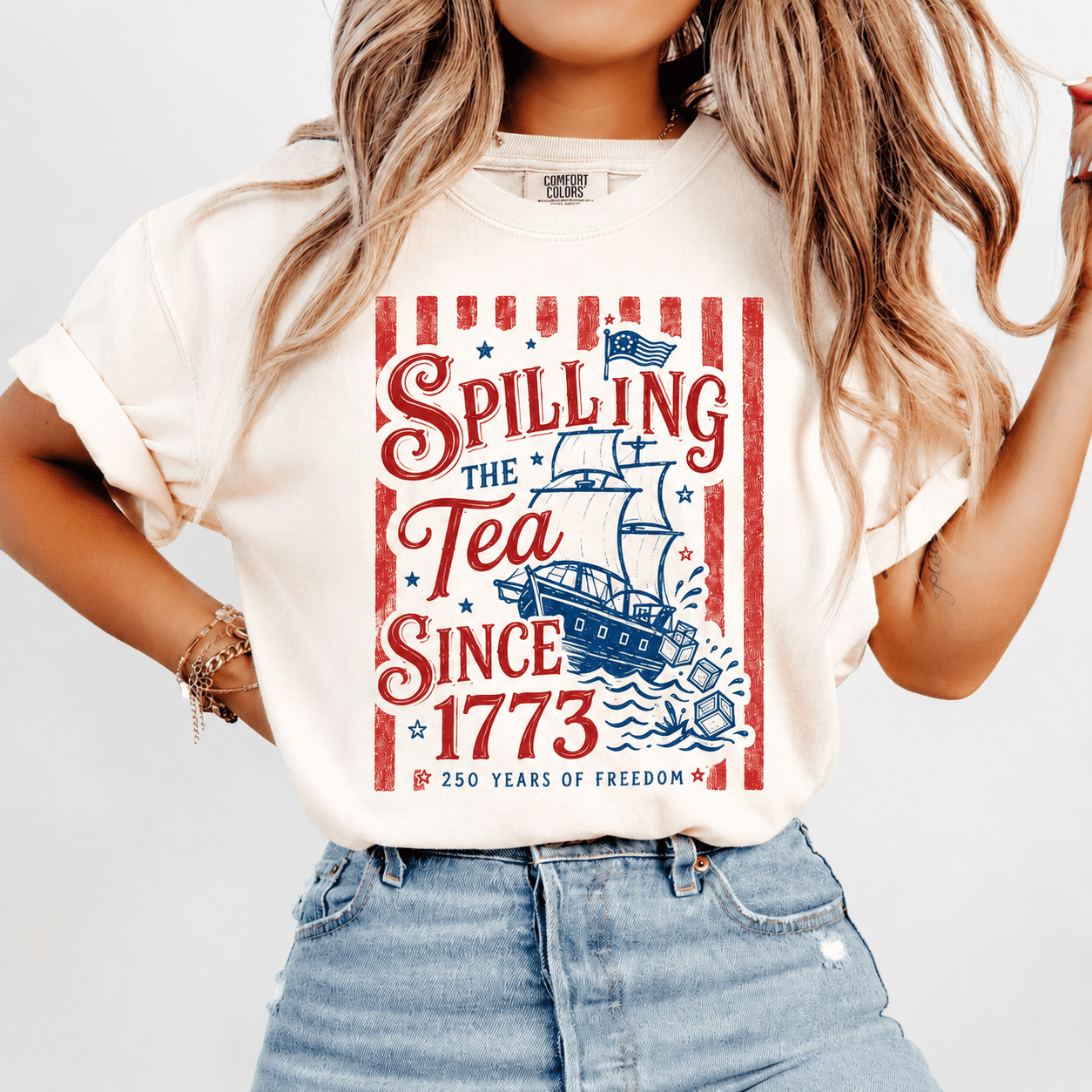 4th Of July Comfort Colors Shirt, Spilling The Tea Since 1773 Boston ...
