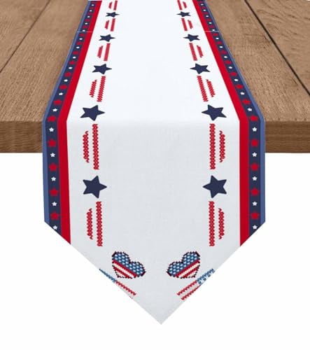 4th of July Cotton and Linen Triangle Table Runners Long Dresser ...