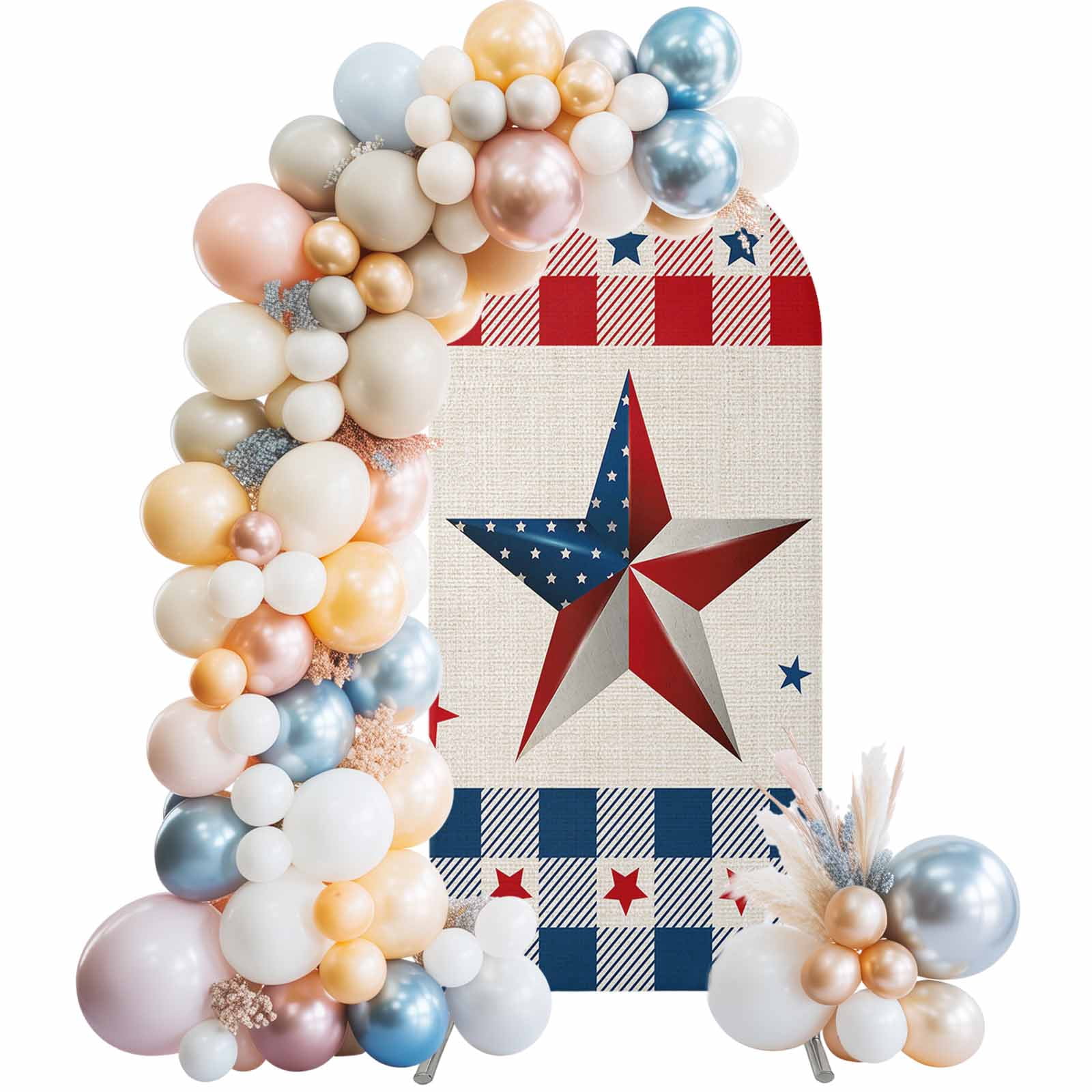 4th of July Country Arch Backdrop Cover 7.2x4 Ft,Spandex Wedding Arch ...