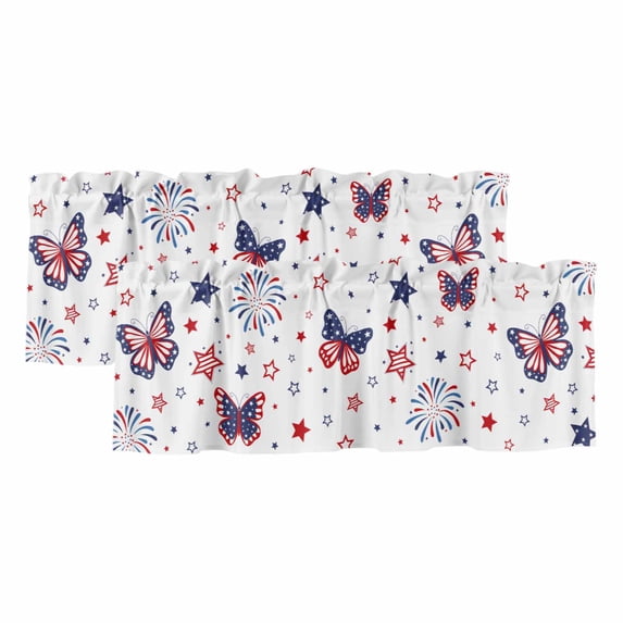 4th of July Curtain Valances for Windows, Kitchen Valance Window ...
