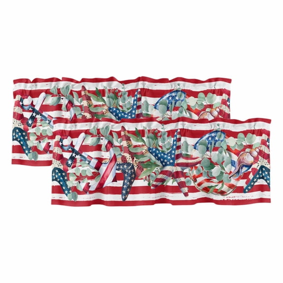4th of July Curtain Valances for Windows, Kitchen Valance Window ...