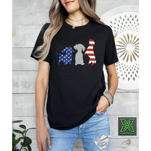 4th July Dachshund Shirt,Patriotic Dachshund Shirt,Red White Blue Dog ...