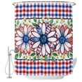 4th of July Daisy Shower Curtain Set - 48" x 72" Washable Bathtub ...