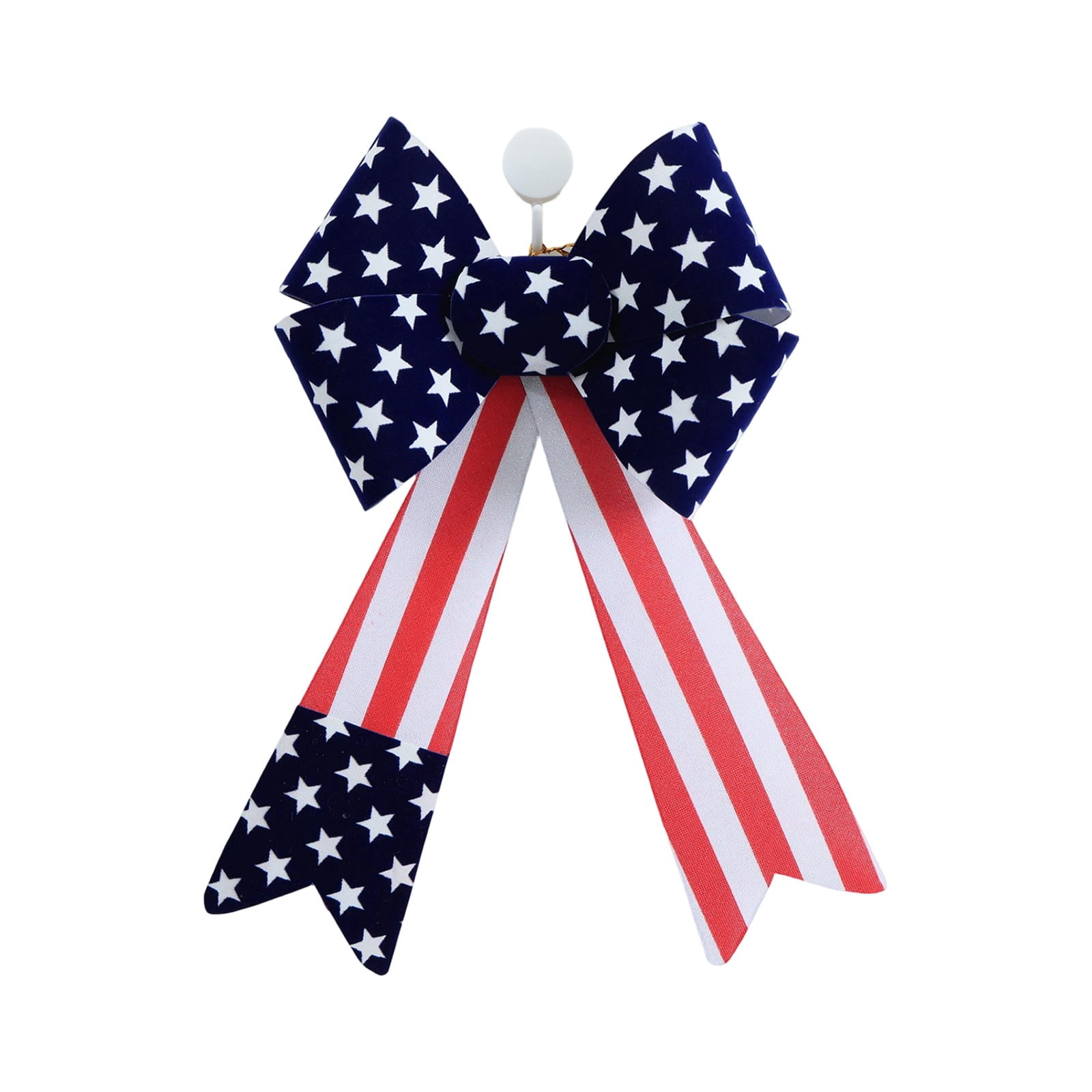 4th of July Decor Bow for Wreath, Red White Blue Stripe Stars Tree ...